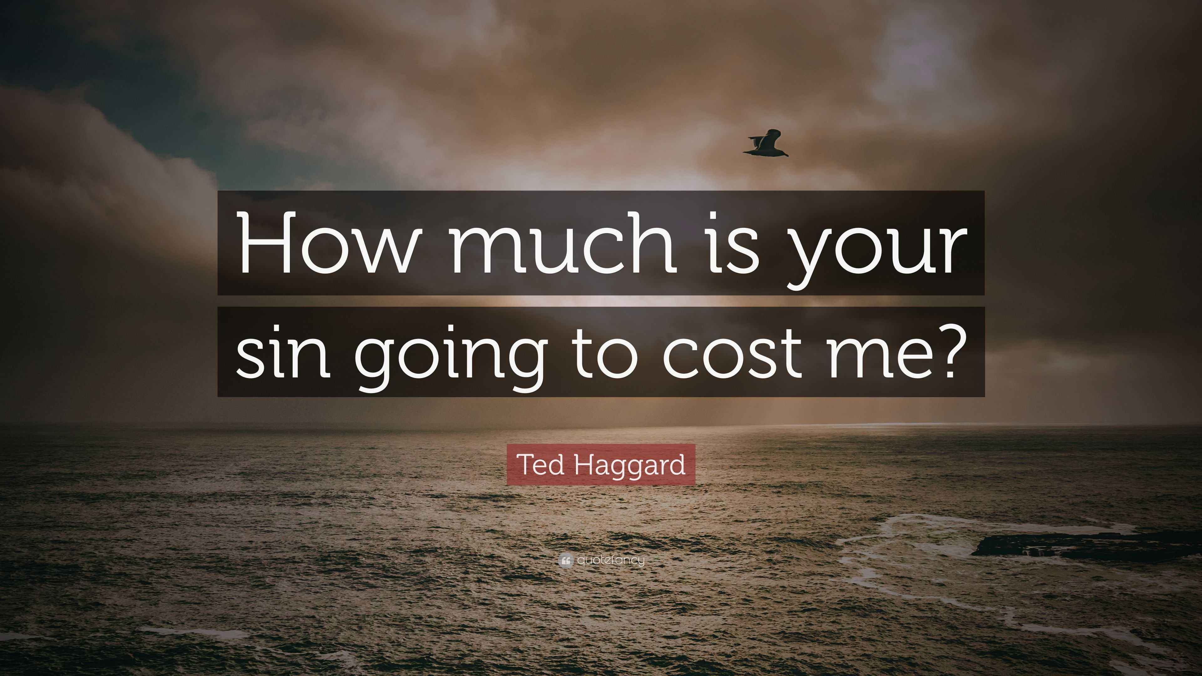 Ted Haggard Quote: “How much is your sin going to cost me?”