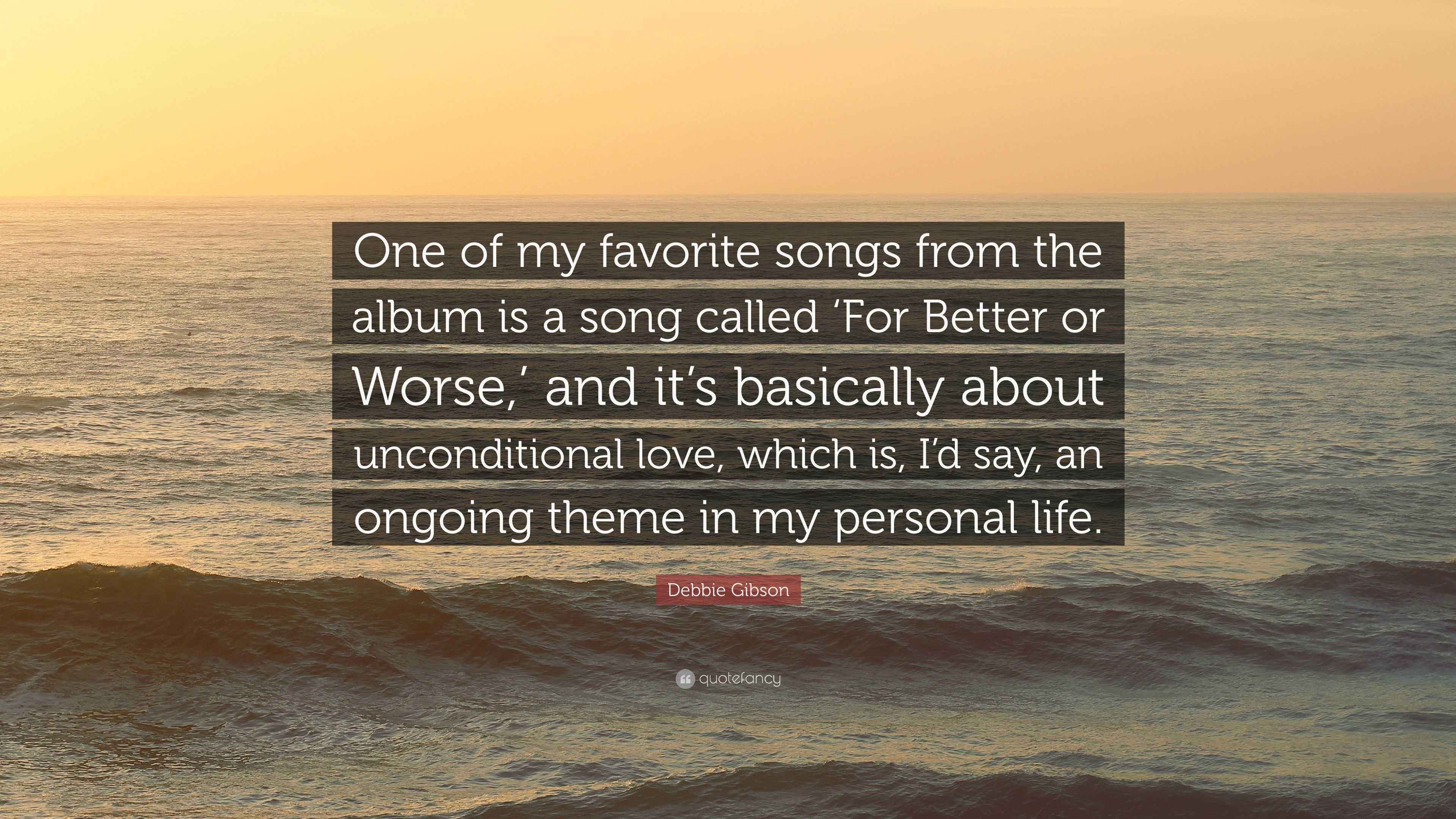 Debbie Gibson Quote: “One of my favorite songs from the album is a song ...