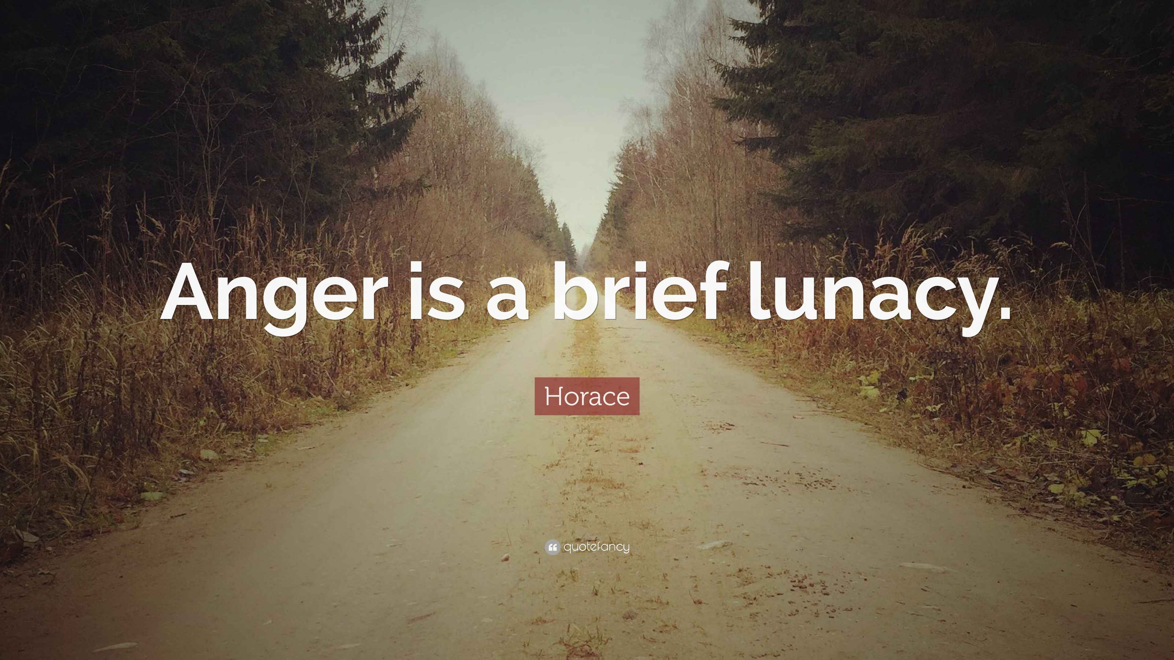 Horace Quote: “Anger is a brief lunacy.”