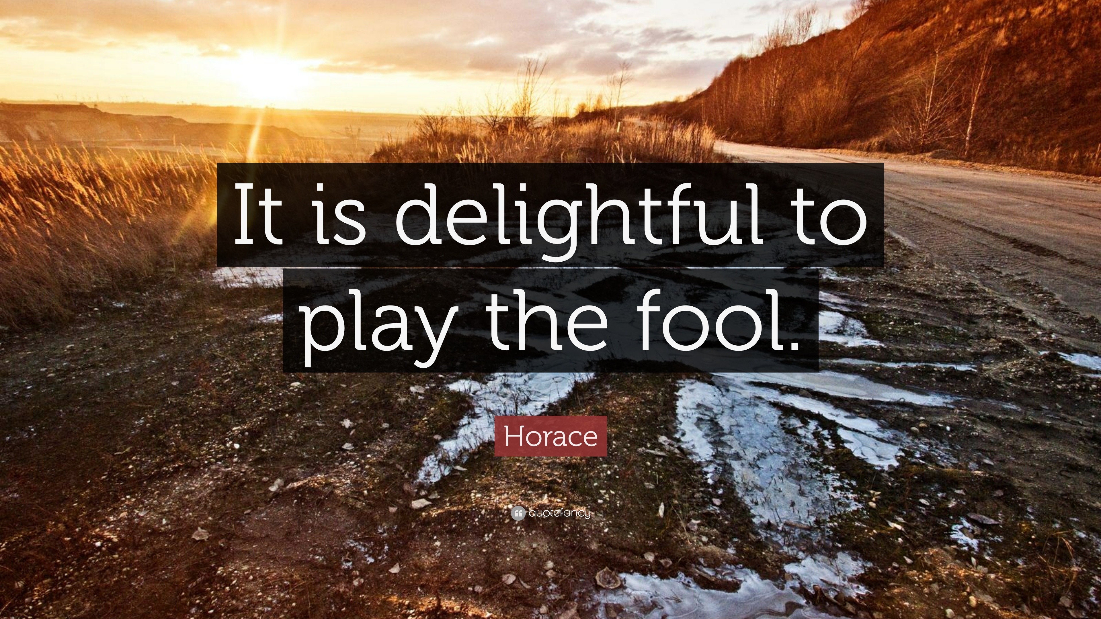 Horace Quote: “It is delightful to play the fool.”
