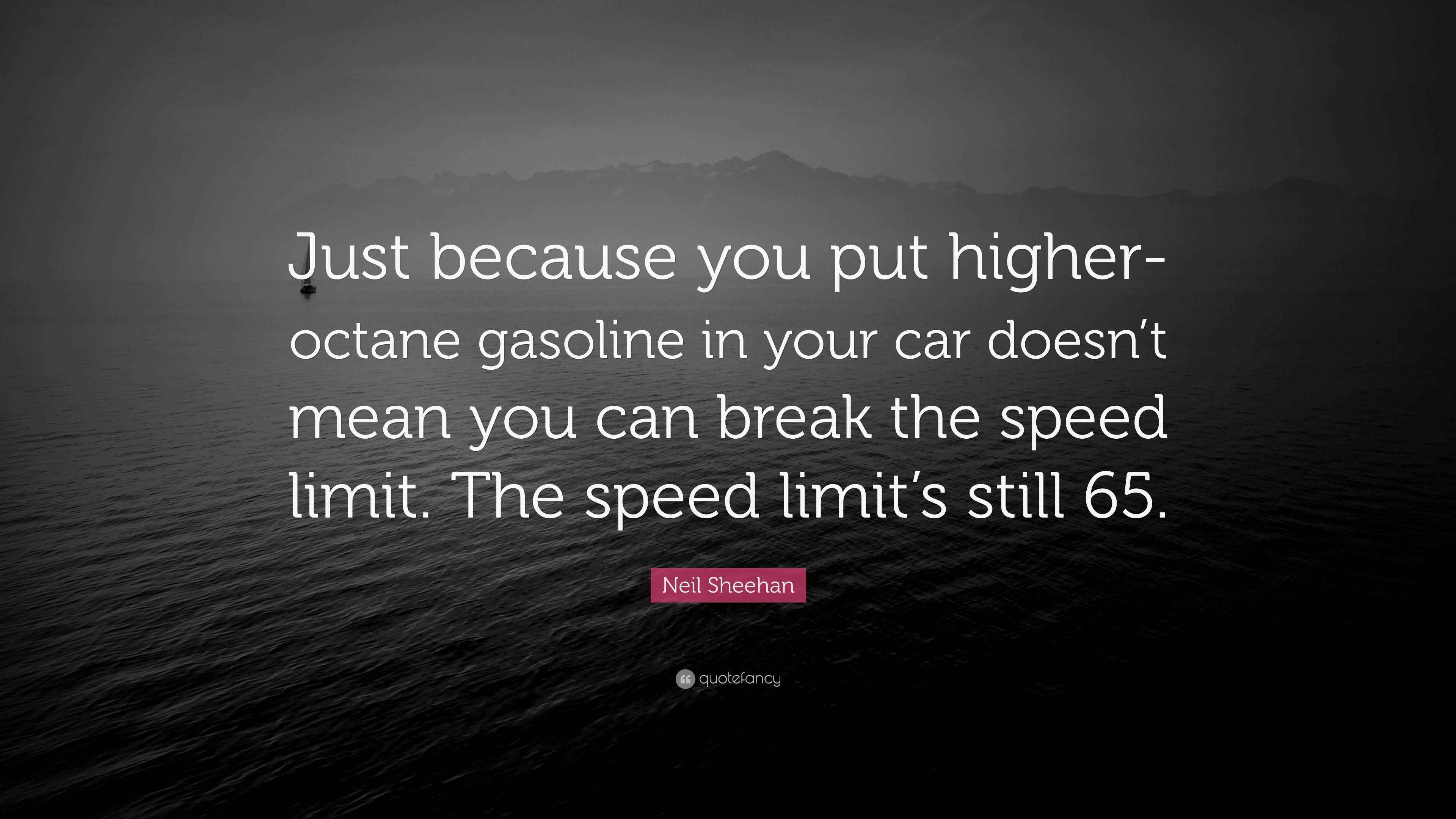 Neil Sheehan Quote: “Just because you put higher-octane gasoline in ...