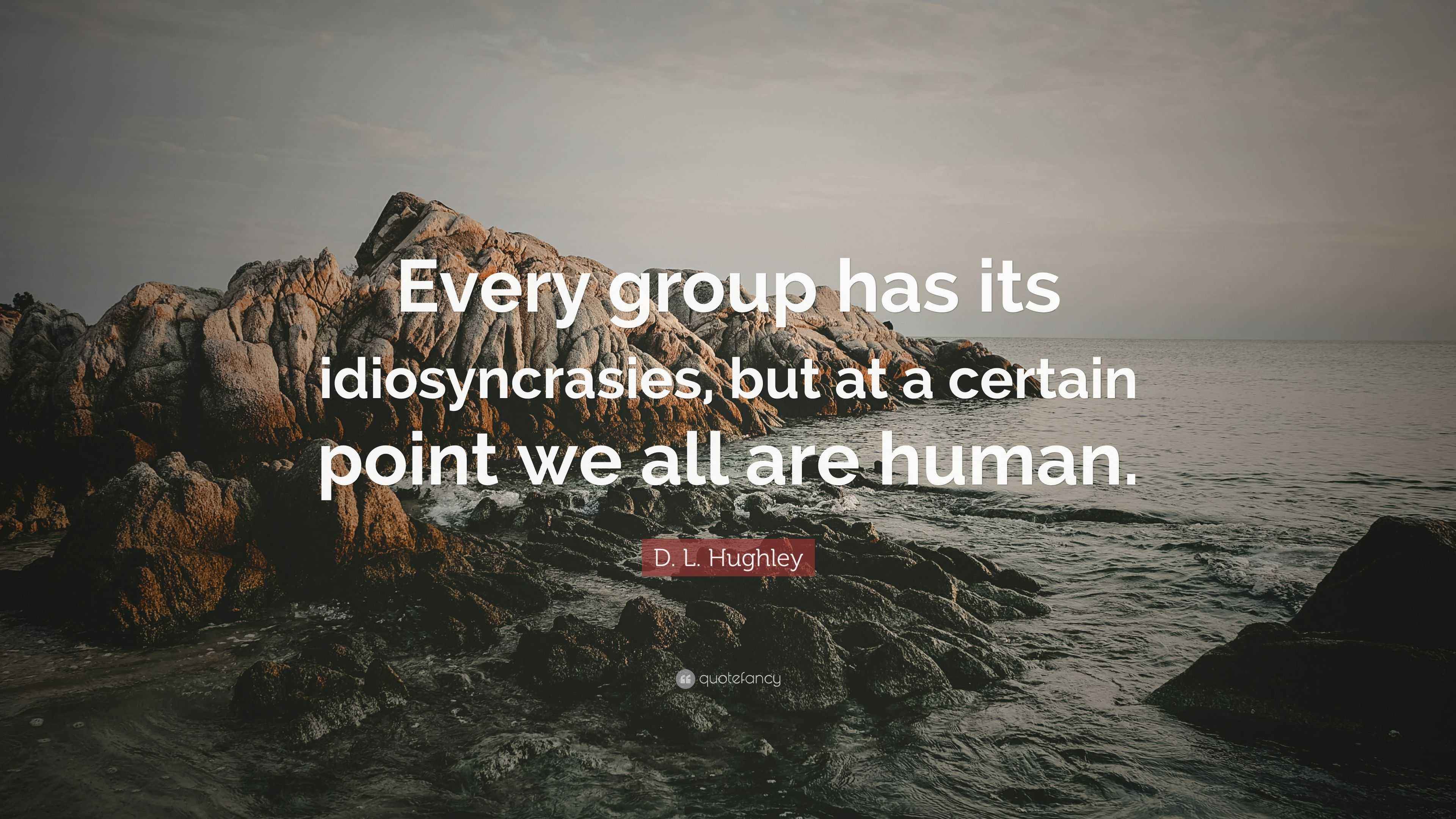 D. L. Hughley Quote: “Every group has its idiosyncrasies, but at a ...