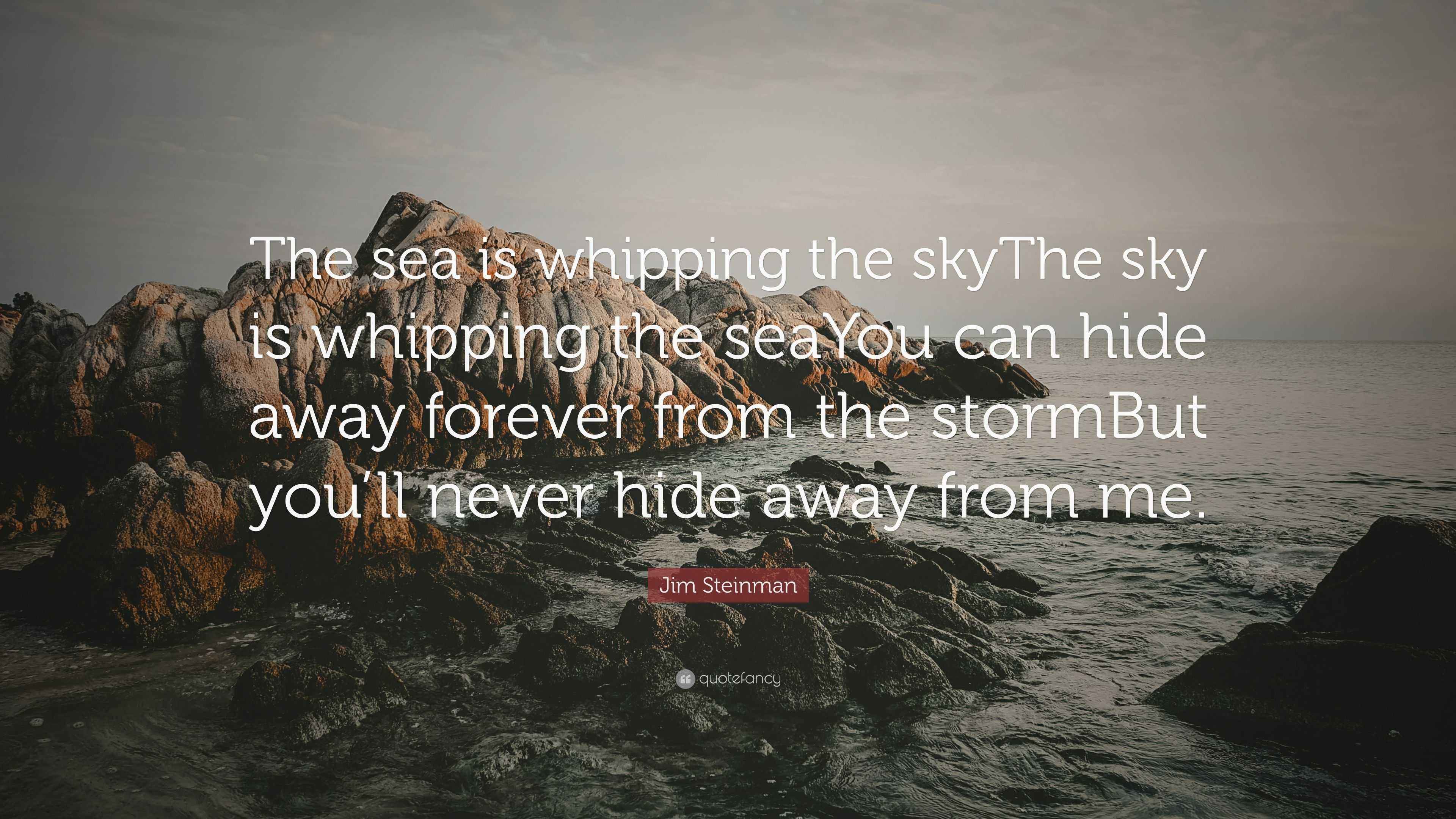 Jim Steinman Quote: “The sea is whipping the skyThe sky is whipping the ...