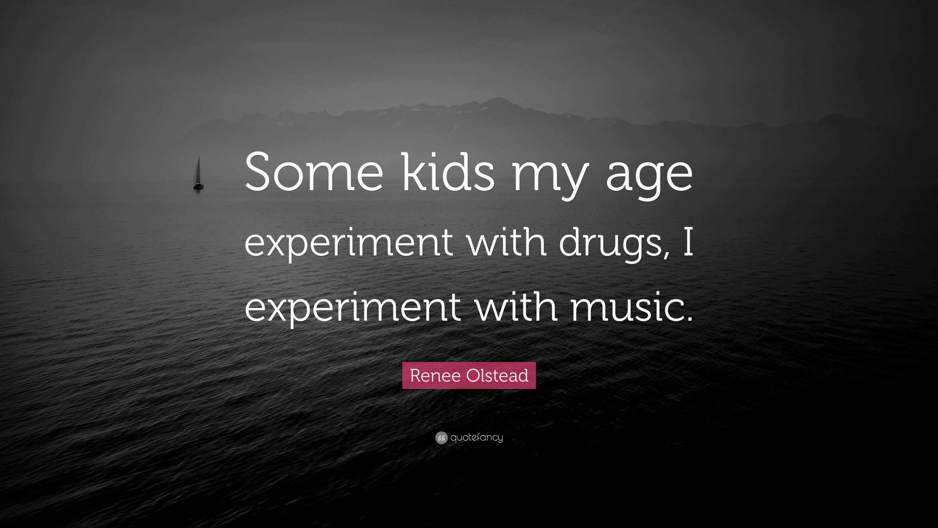 Renee Olstead Quote: “Some kids my age experiment with drugs, I ...