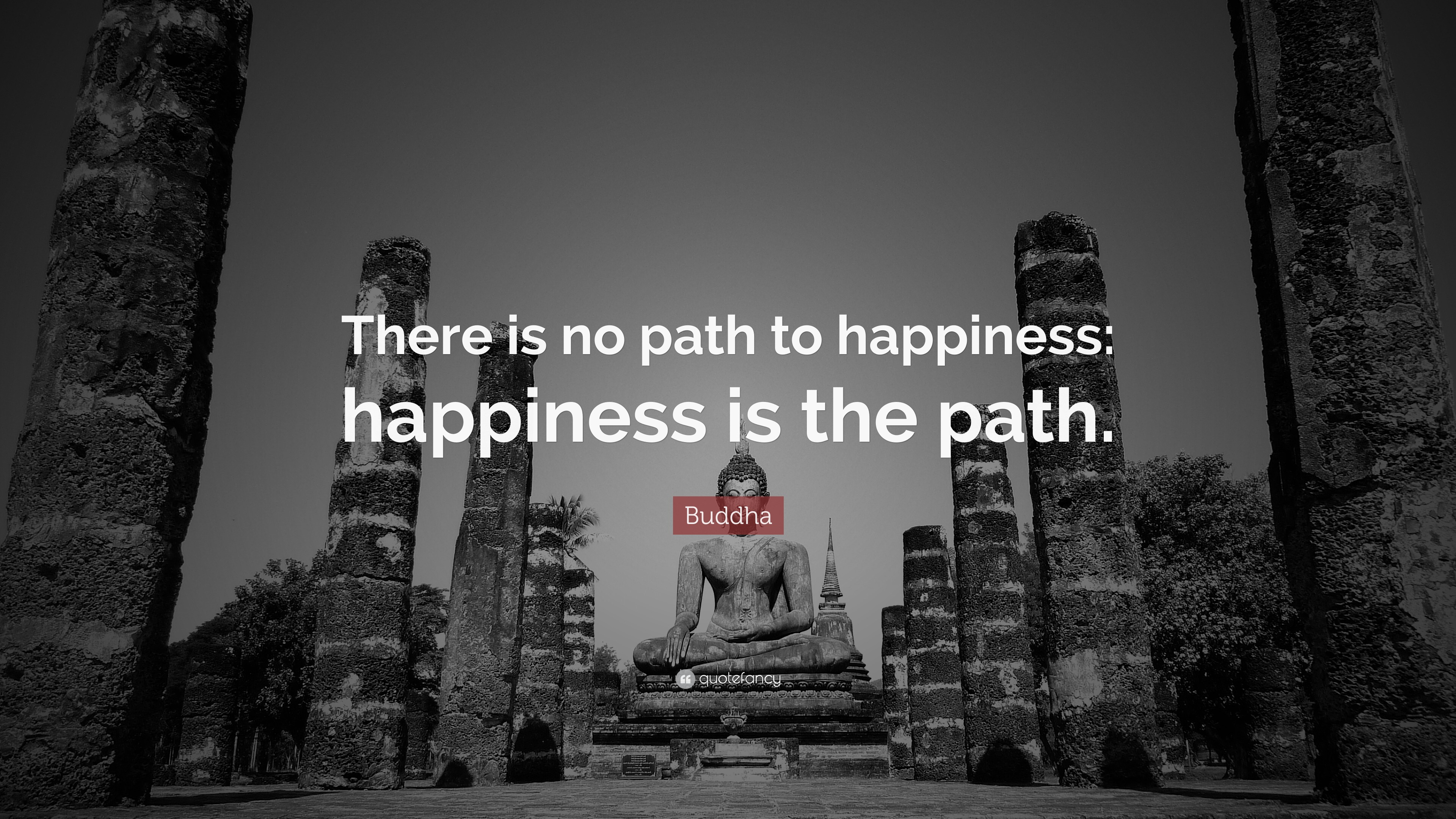 Buddha Quote: “There is no path to happiness: happiness is the path.”
