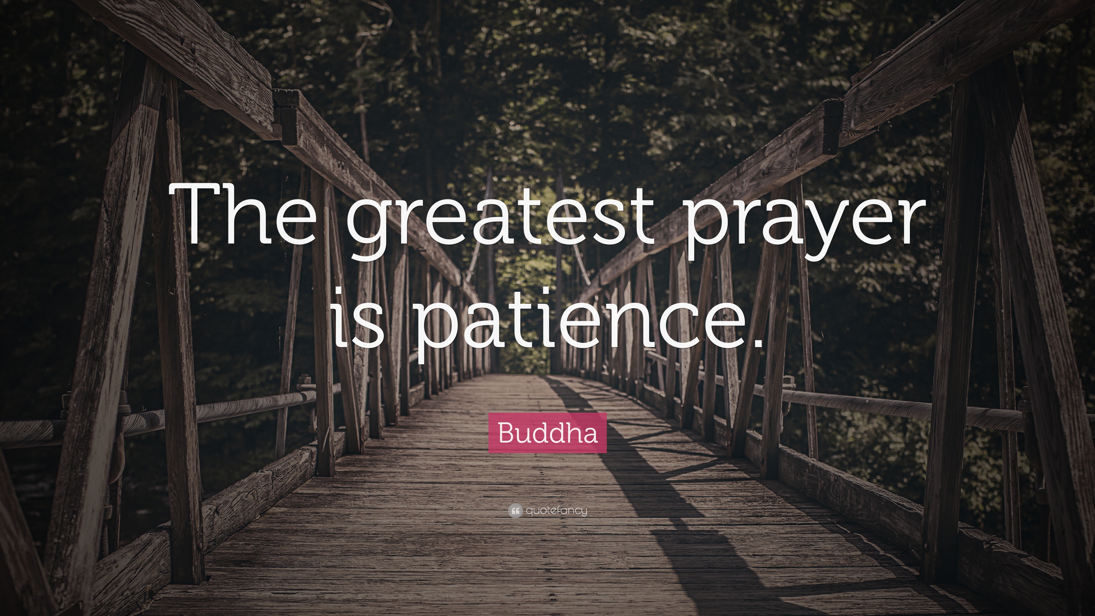 Buddha Quote: “The greatest prayer is patience.”