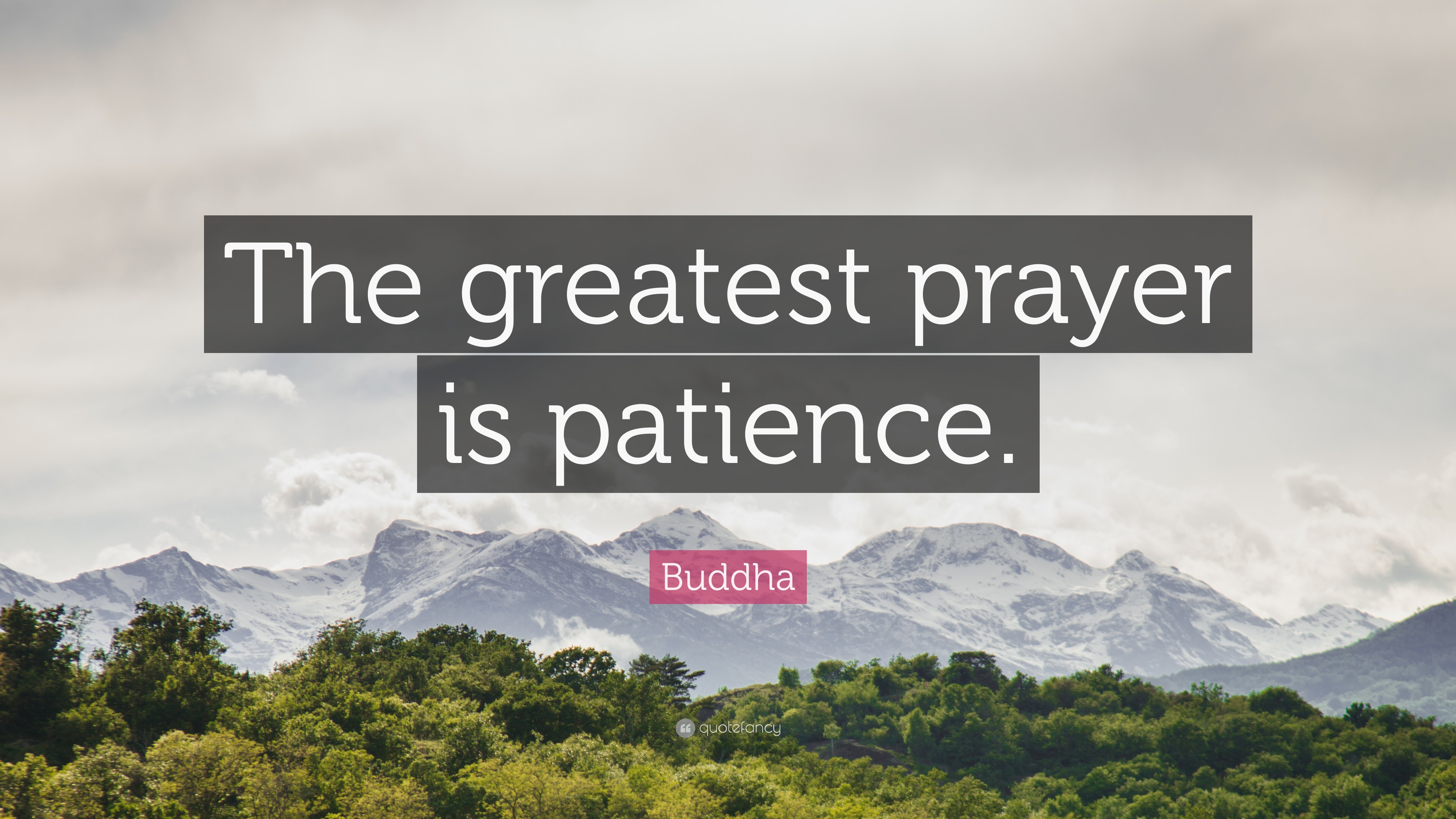 Buddha Quote: “The greatest prayer is patience.”