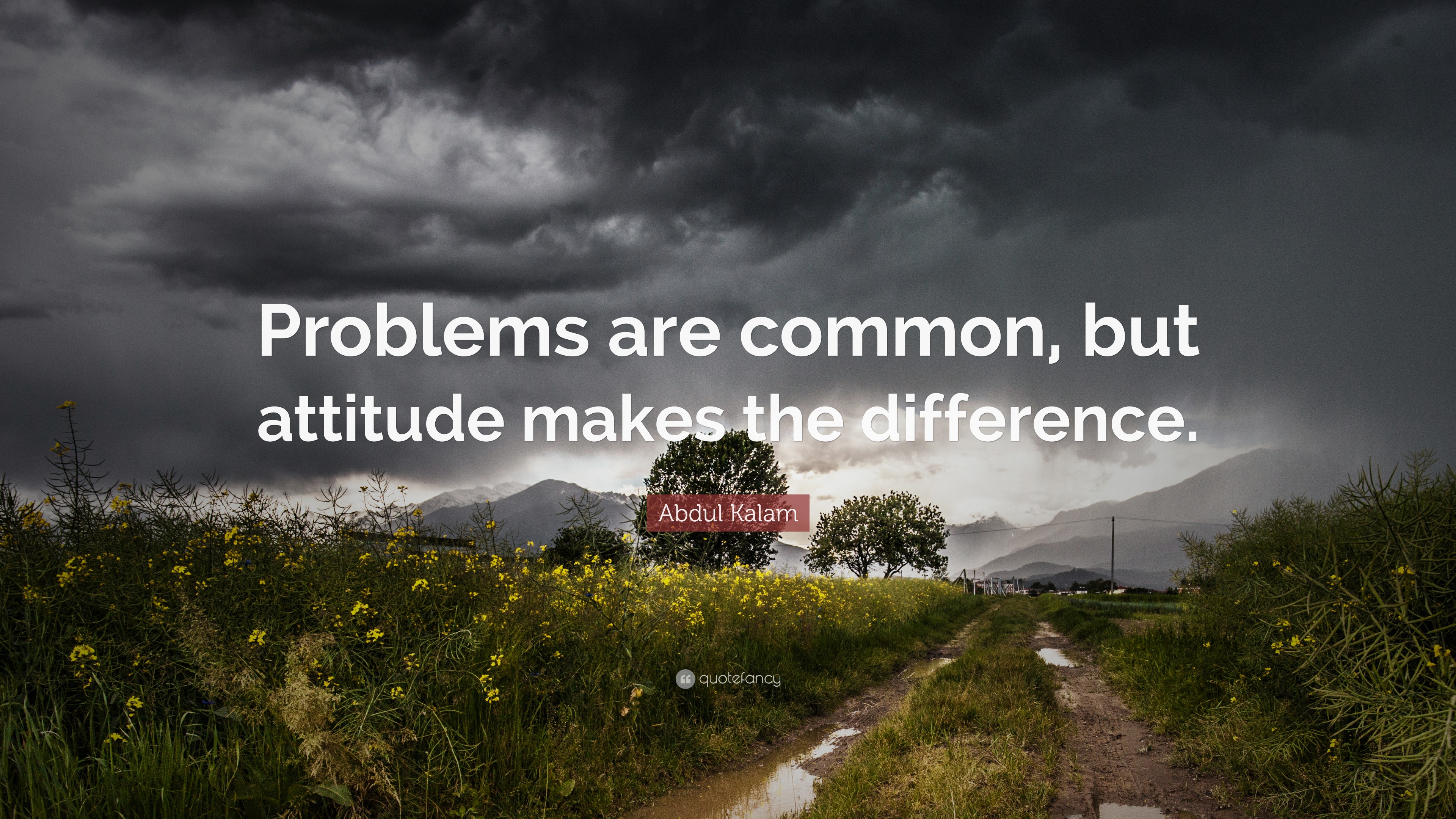 Abdul Kalam Quote: “Problems are common, but attitude makes the ...