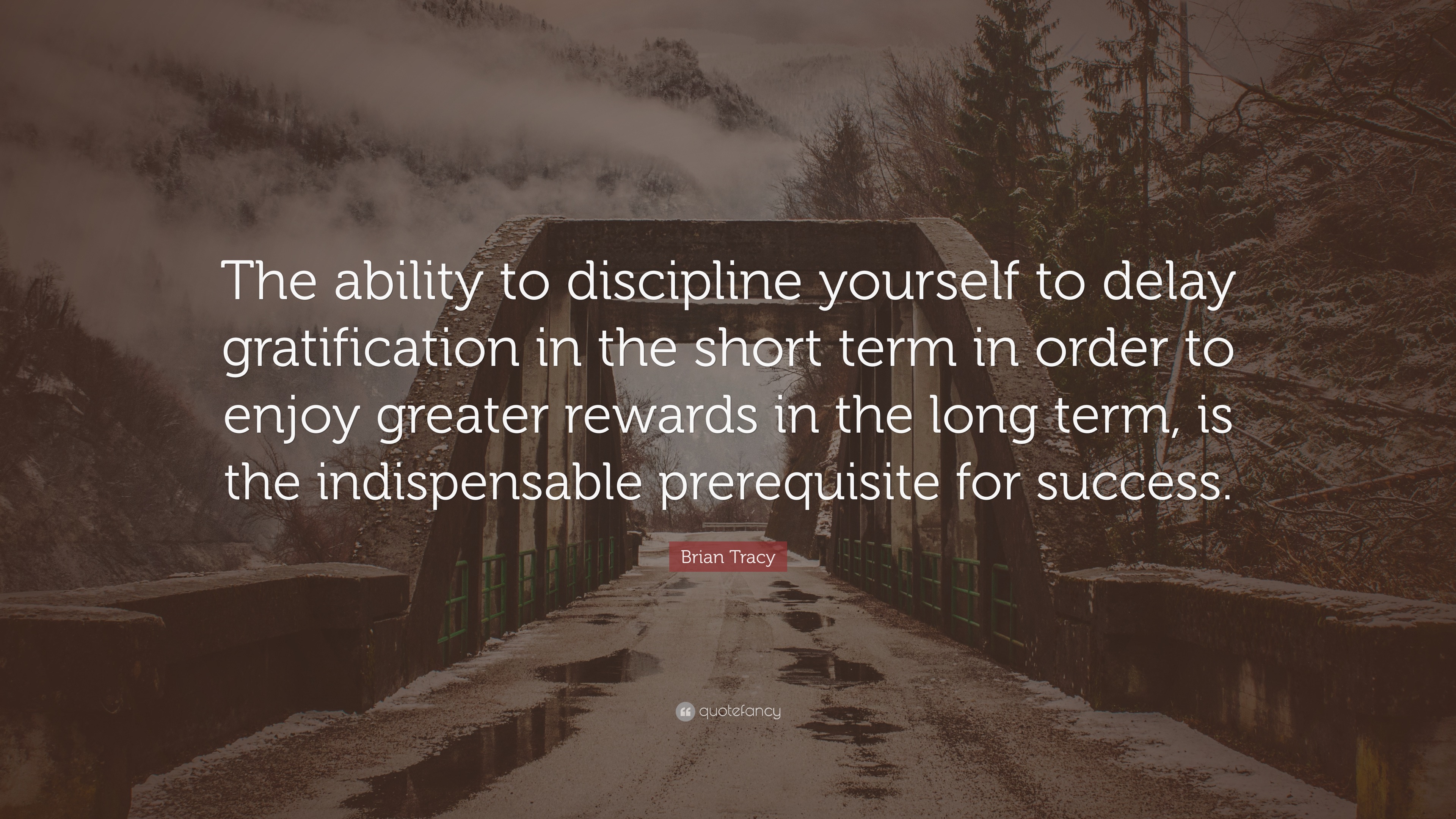 Brian Tracy Quote: “The ability to discipline yourself to delay ...