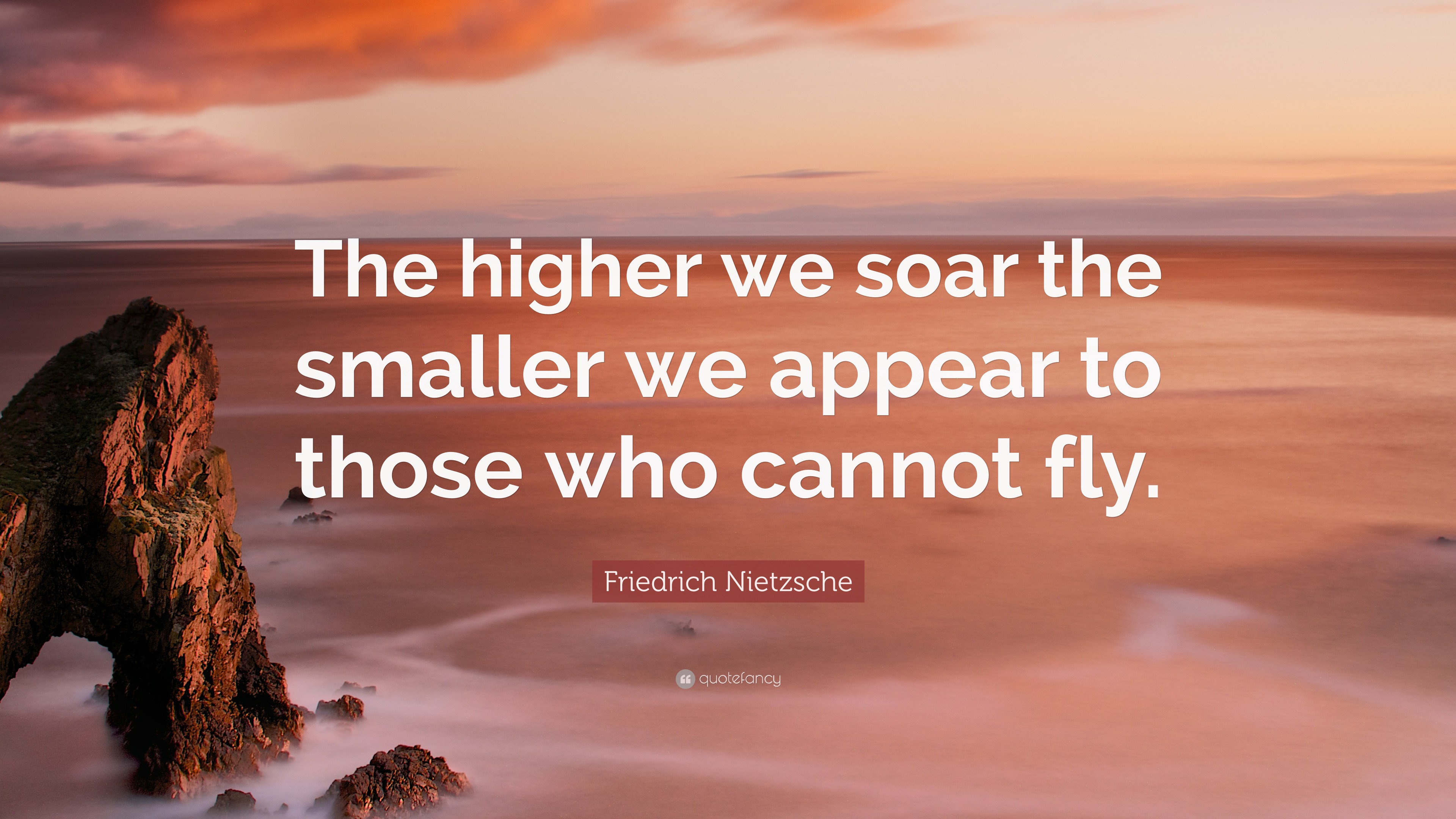Friedrich Nietzsche Quote: “The higher we soar the smaller we appear to ...