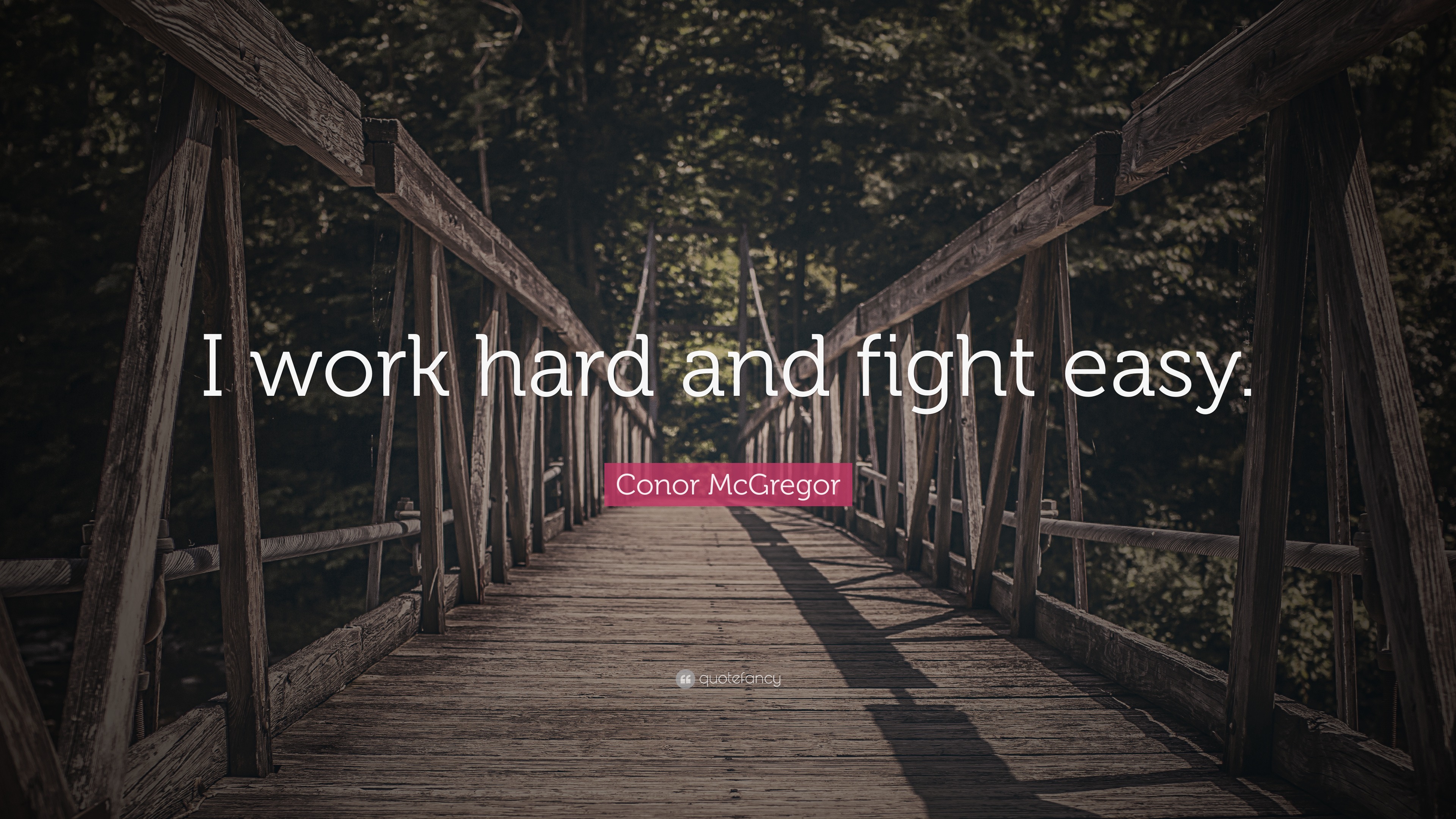 Conor McGregor Quote: “I work hard and fight easy.”