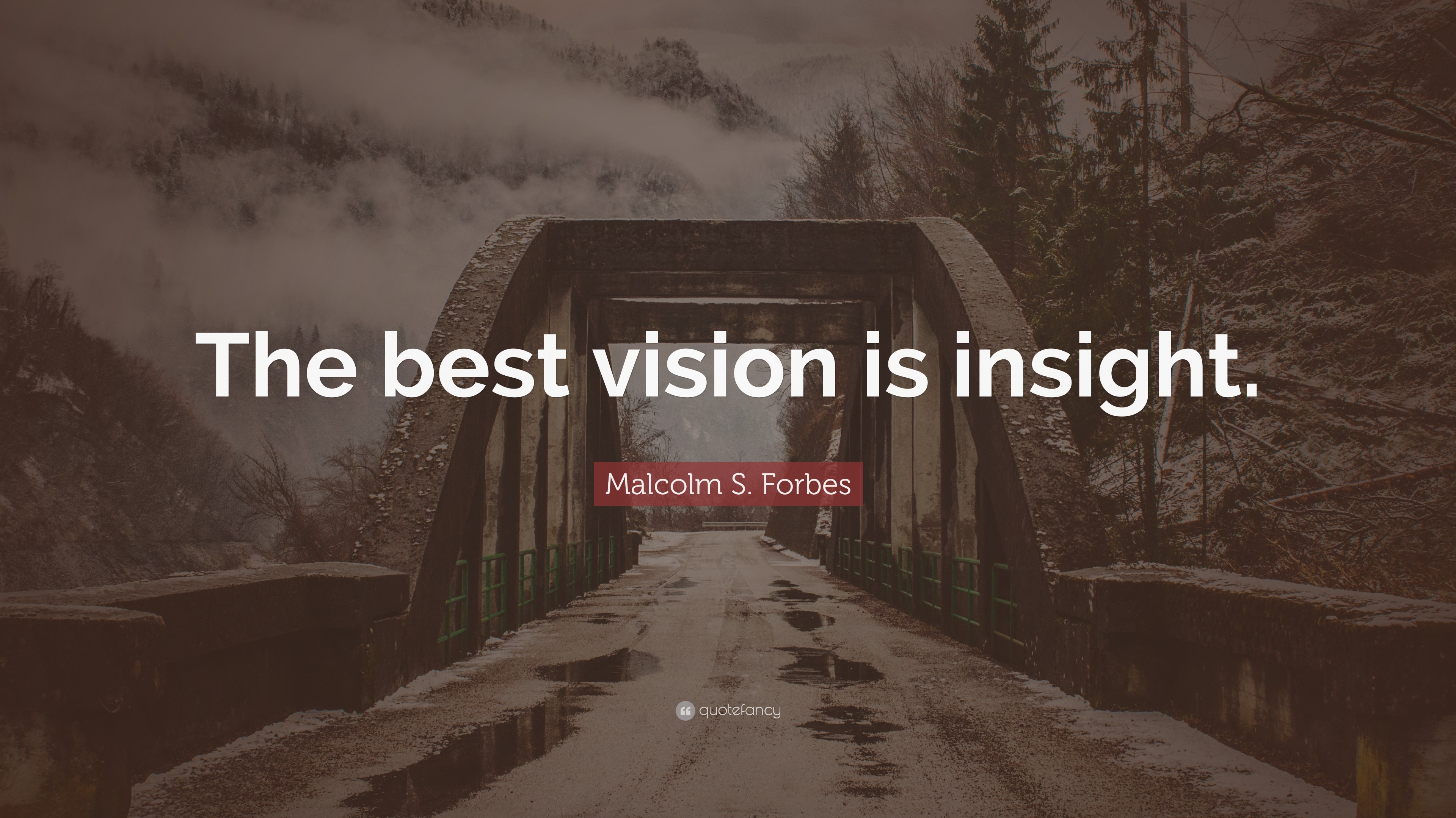Malcolm S. Forbes Quote: “The best vision is insight.”