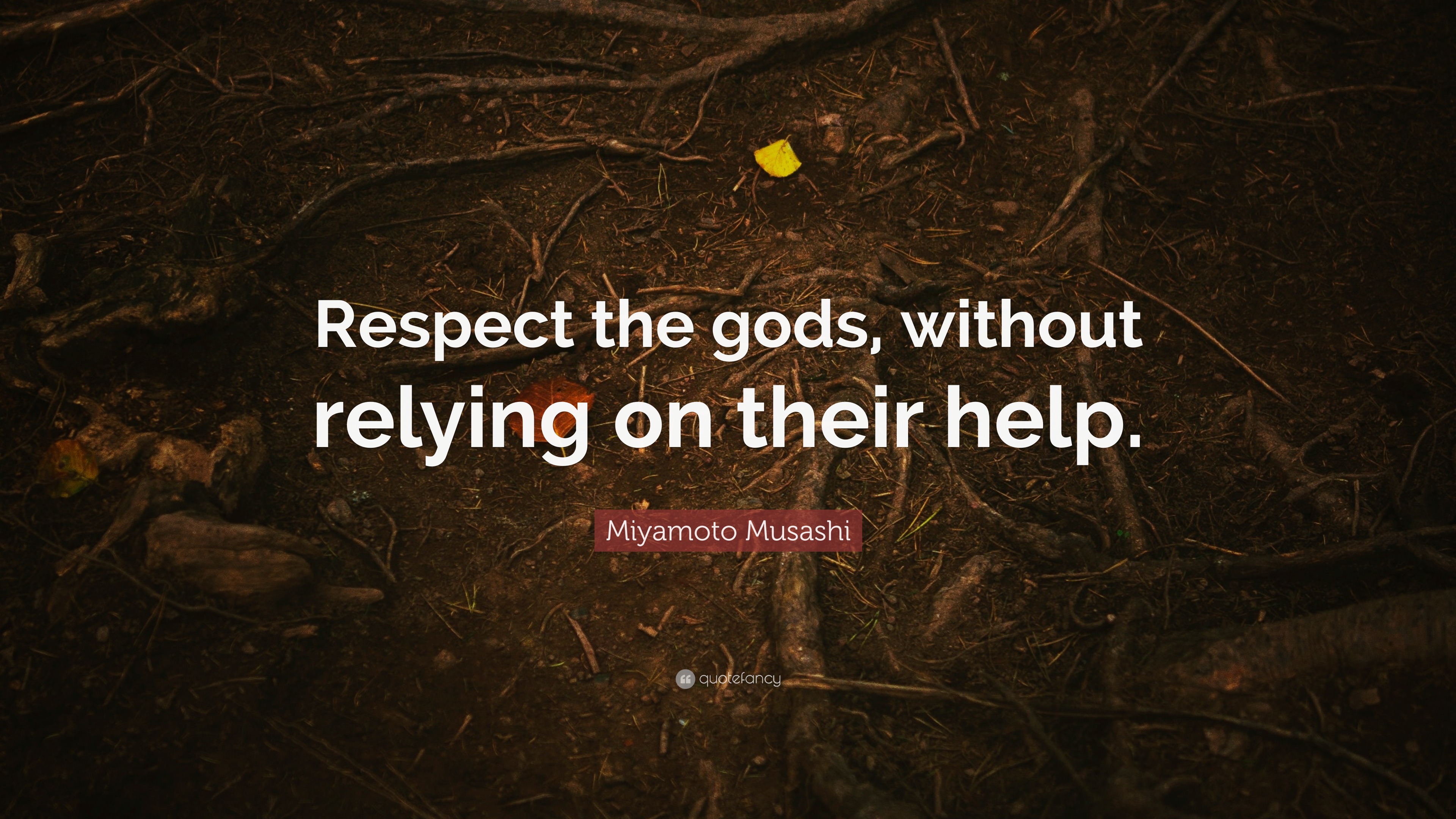 Miyamoto Musashi Quote: “Respect the gods, without relying on their help.”
