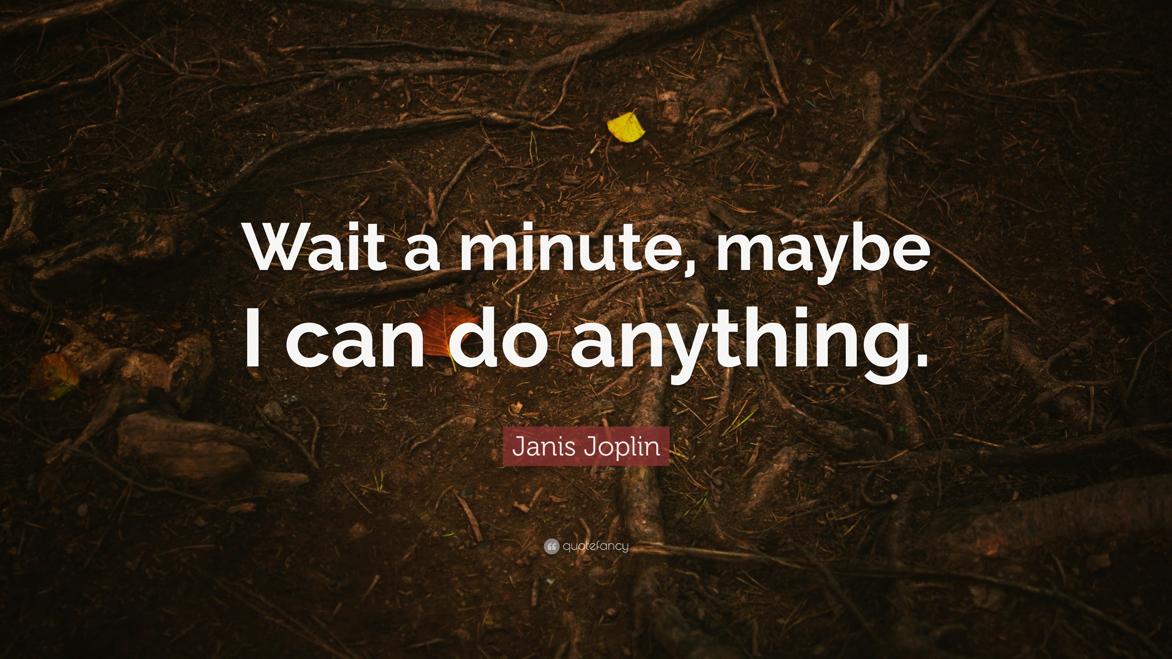 Janis Joplin Quote: “Wait a minute, maybe I can do anything.”