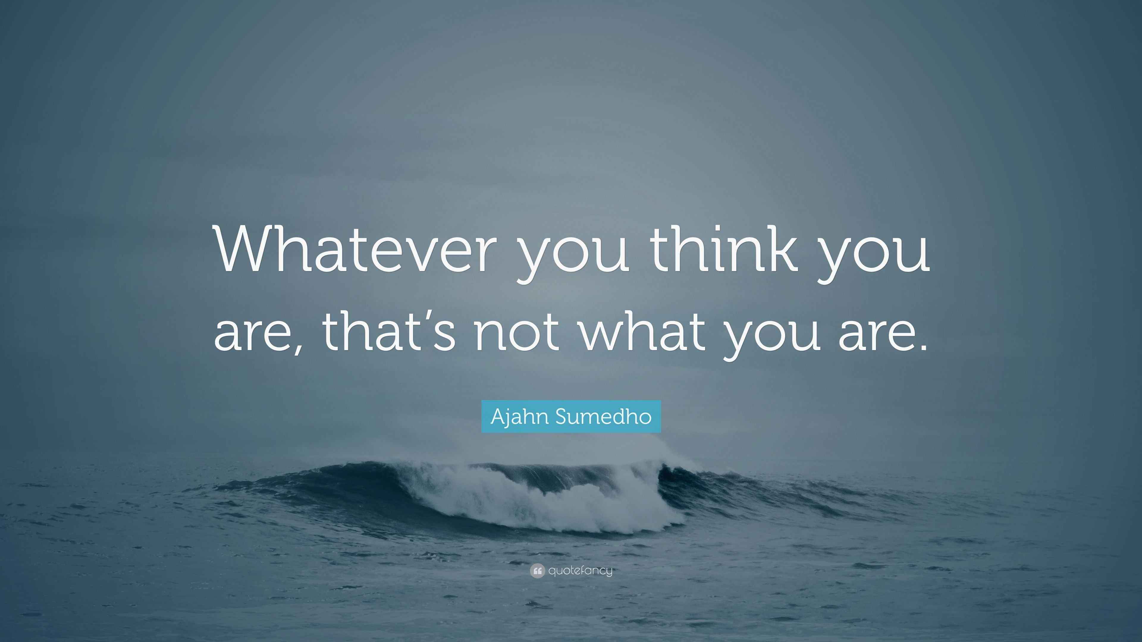 Ajahn Sumedho Quote: “Whatever you think you are, that’s not what you are.”
