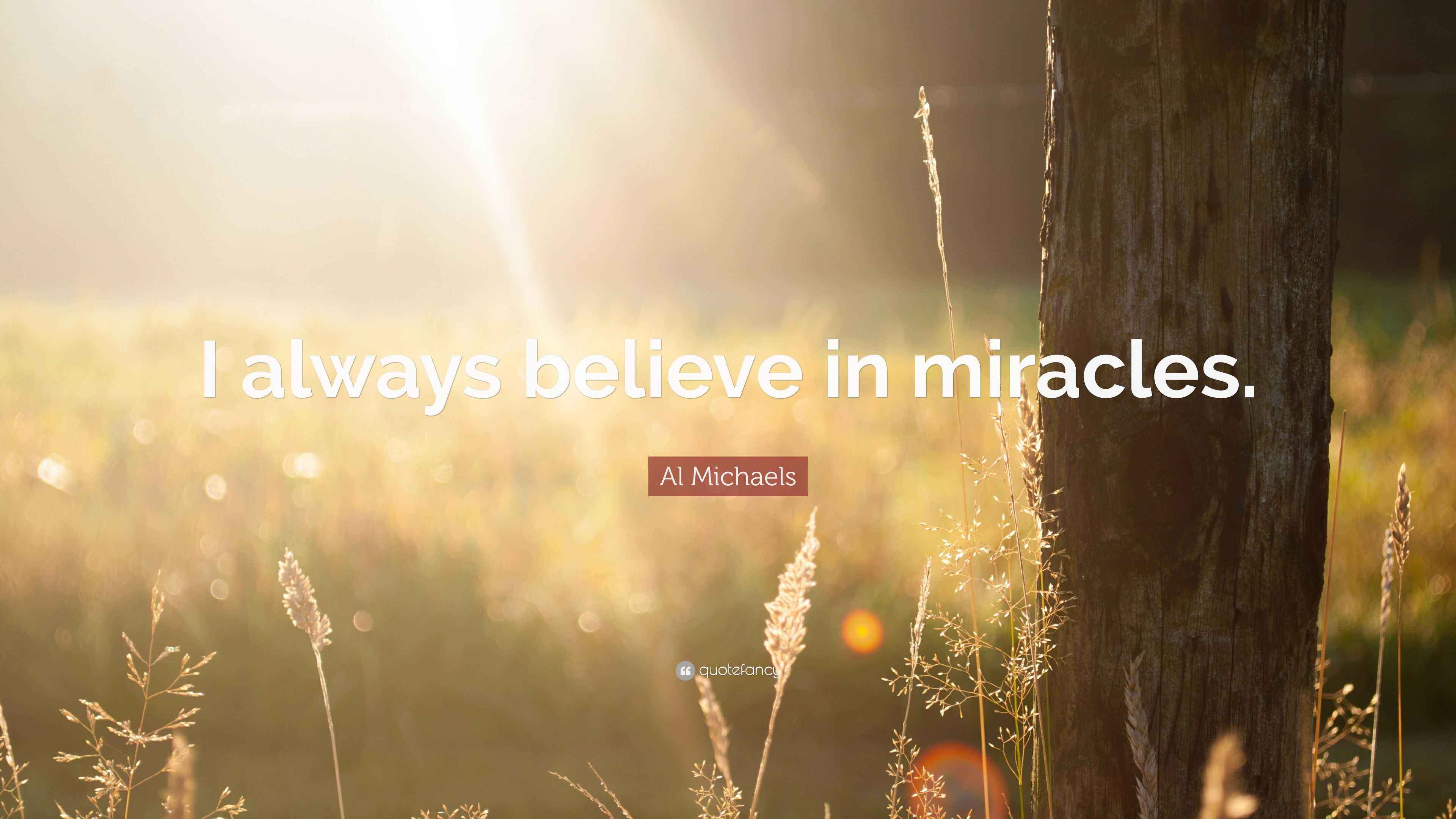 Al Michaels Quote: “I always believe in miracles.”