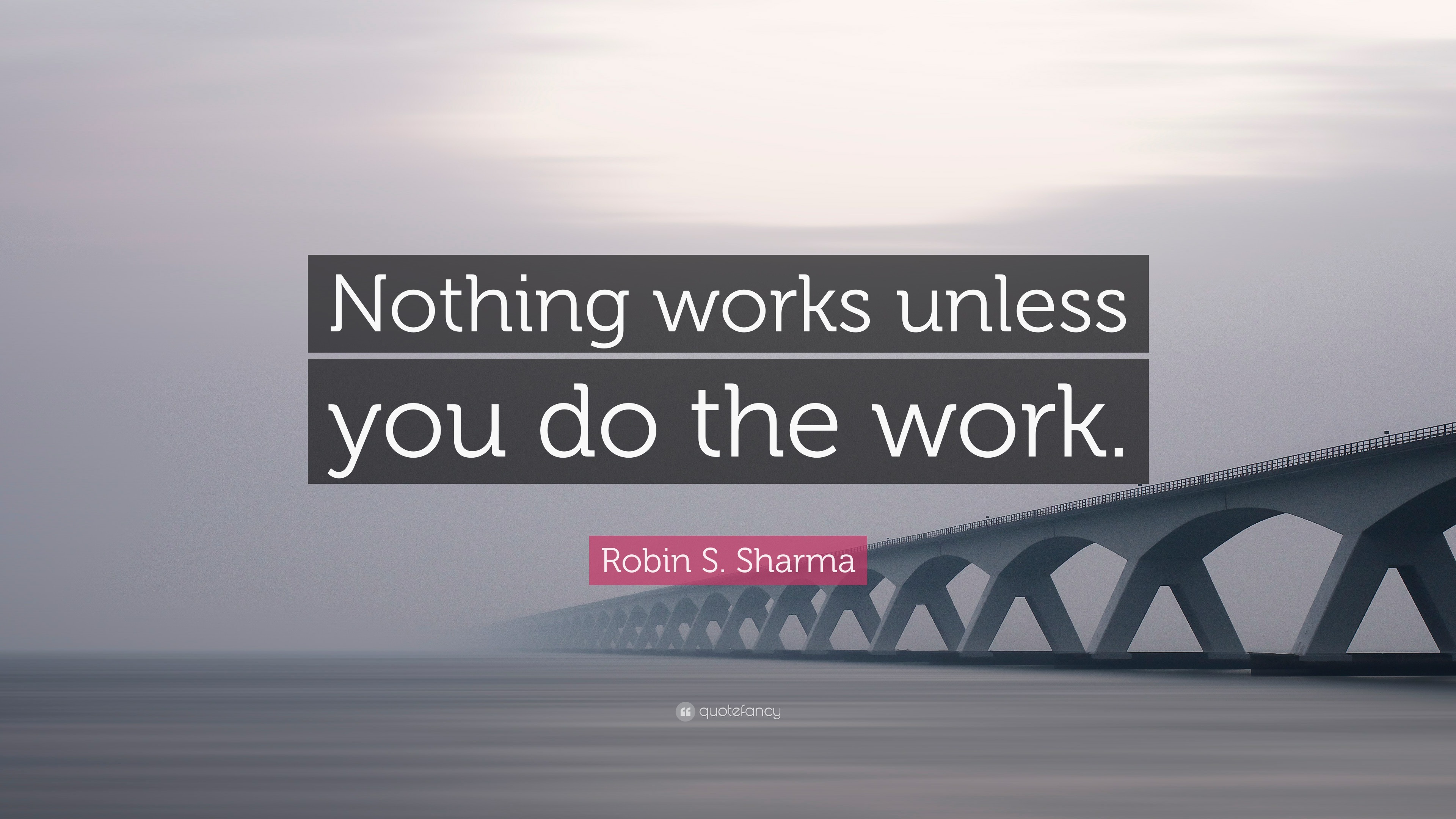 Robin S. Sharma Quote: “Nothing works unless you do the work.”