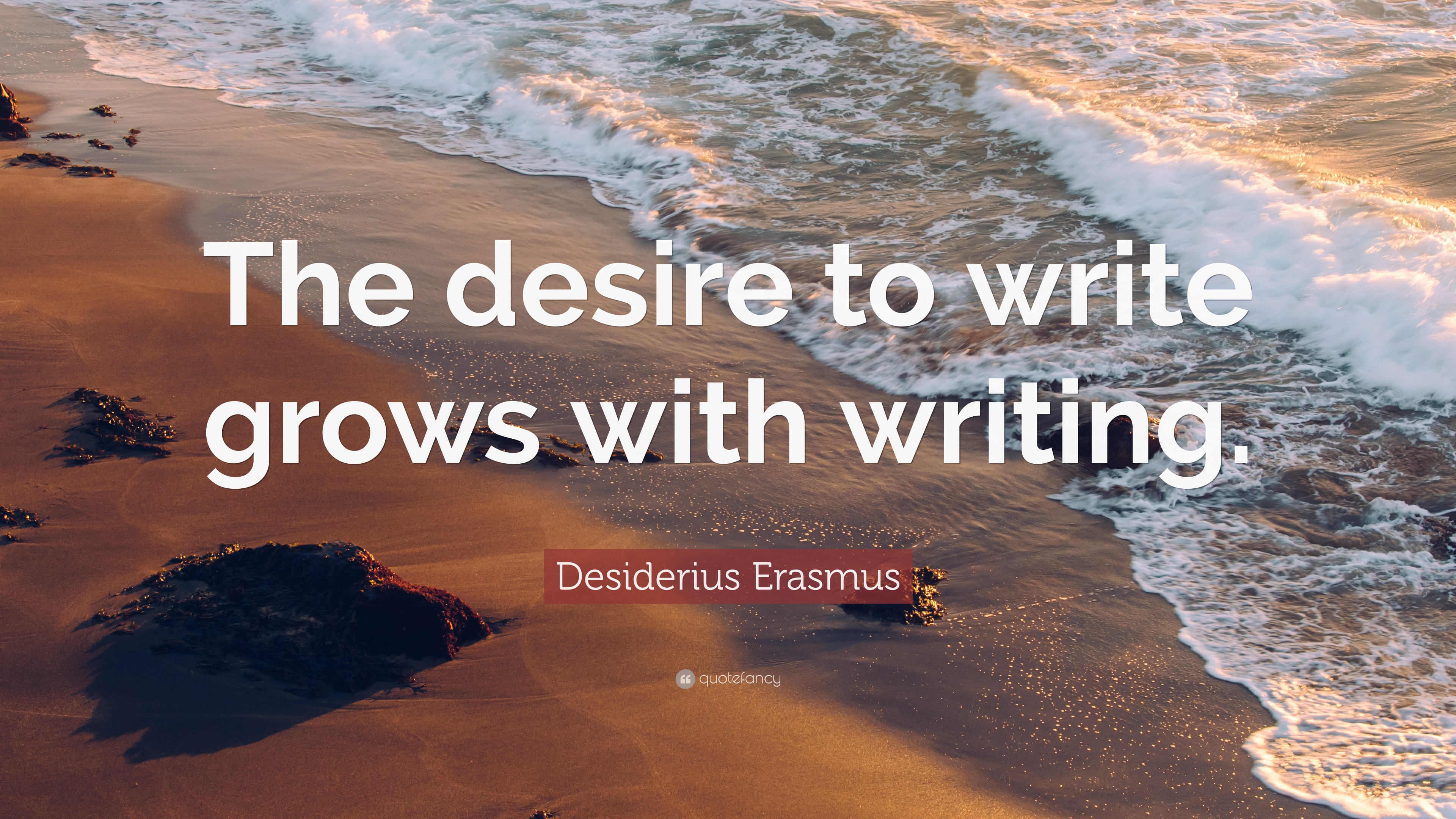 Desiderius Erasmus Quote: “The desire to write grows with writing.”