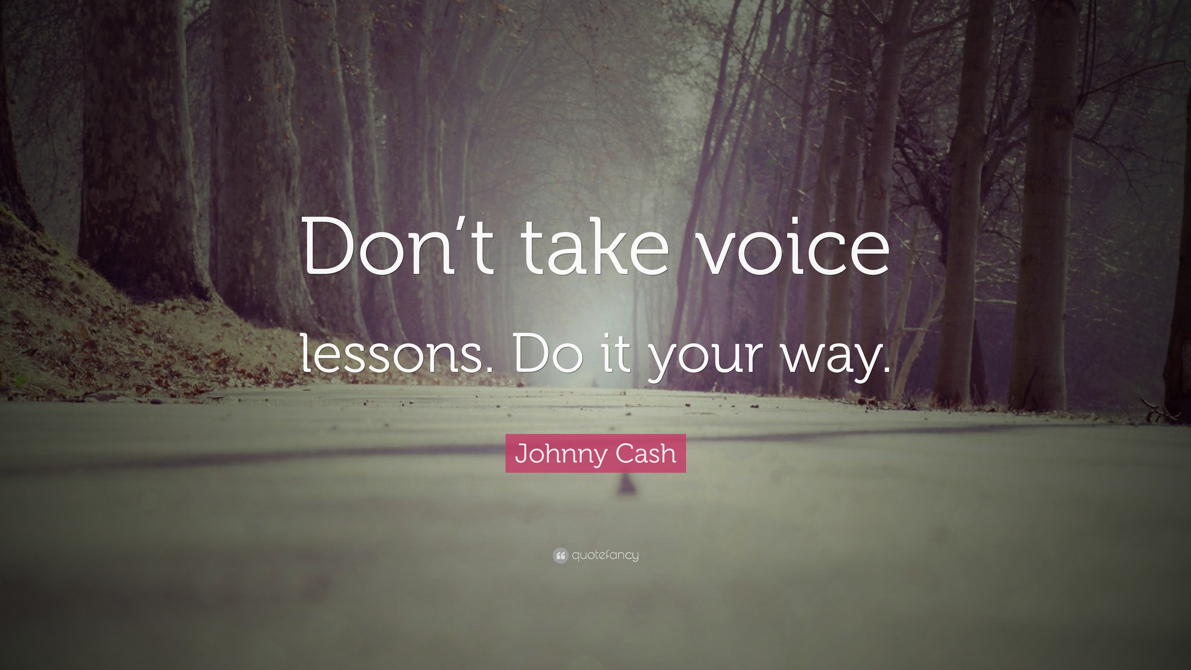 Johnny Cash Quote: “Don’t take voice lessons. Do it your way.”