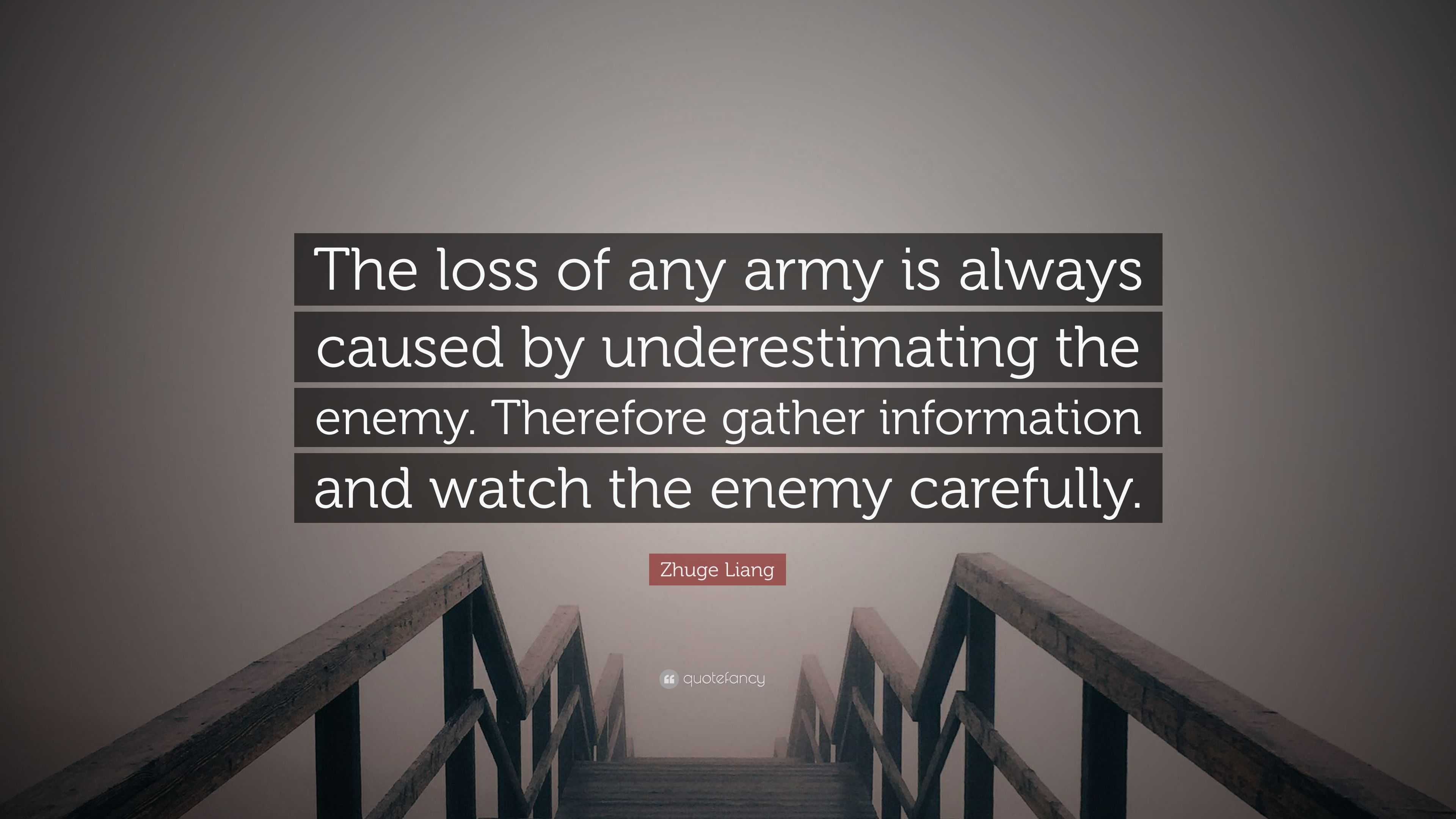 Zhuge Liang Quote: “The loss of any army is always caused by ...