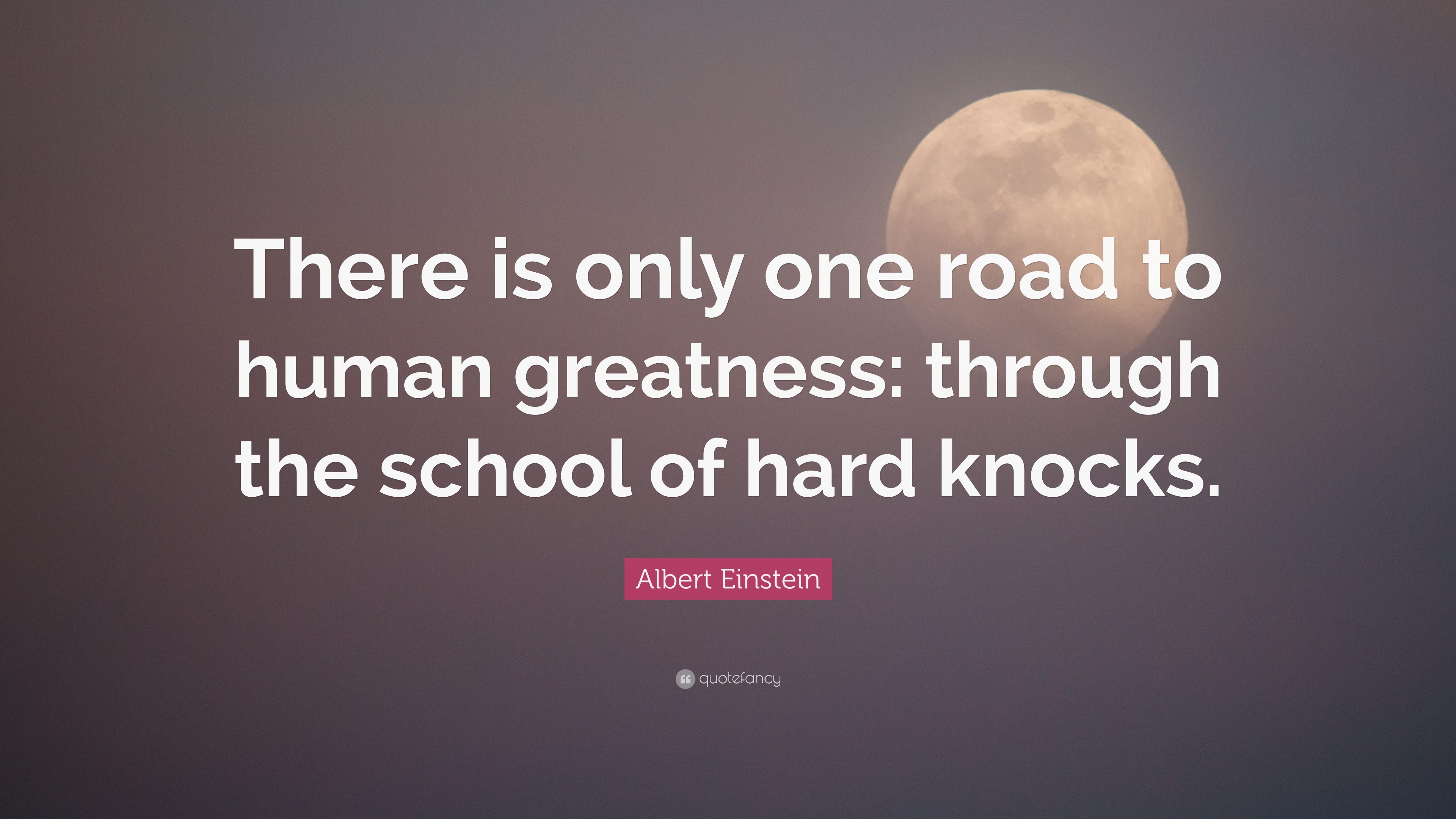 Albert Einstein Quote: “There is only one road to human greatness ...