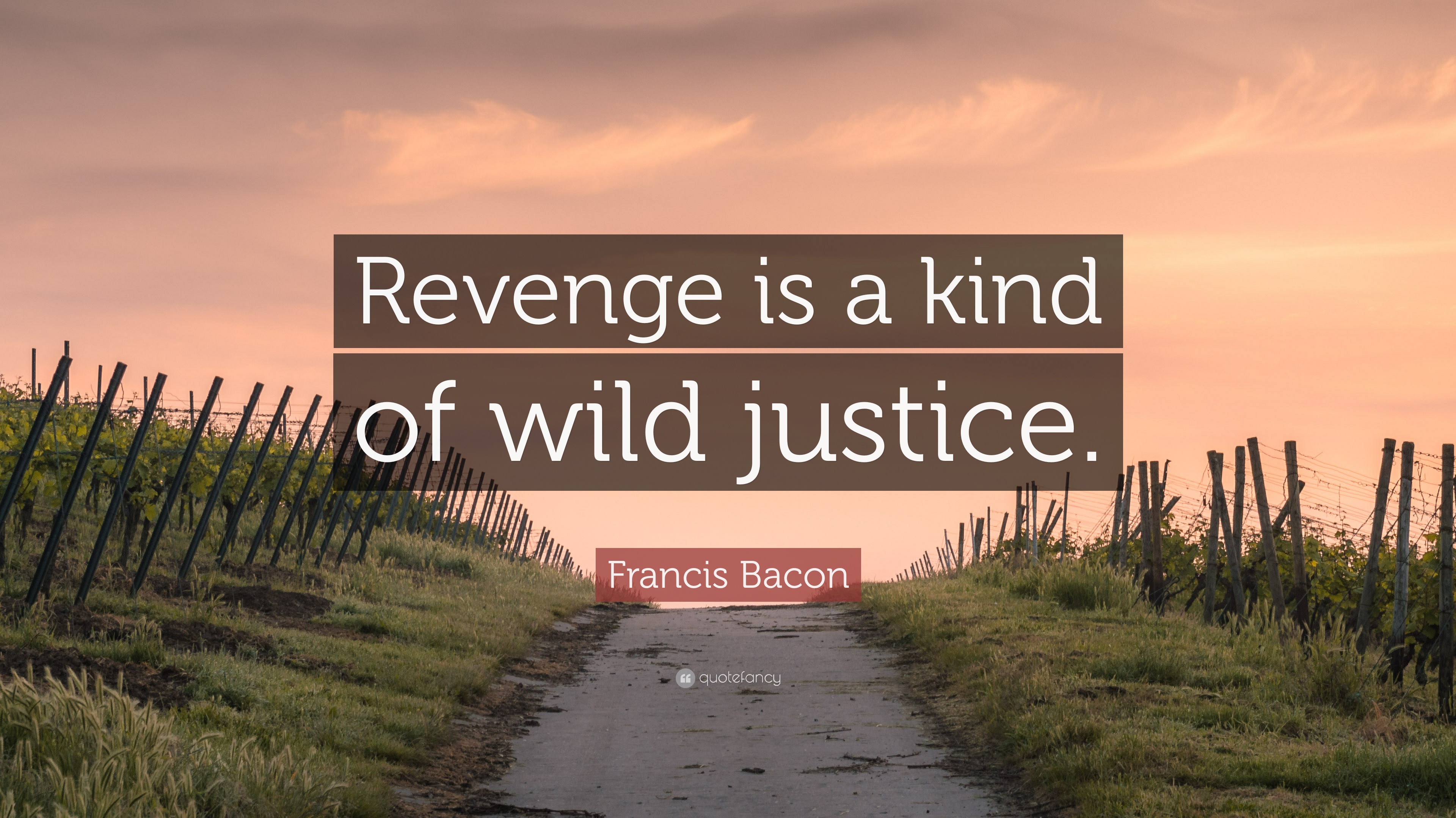Francis Bacon Quote: “Revenge is a kind of wild justice.”