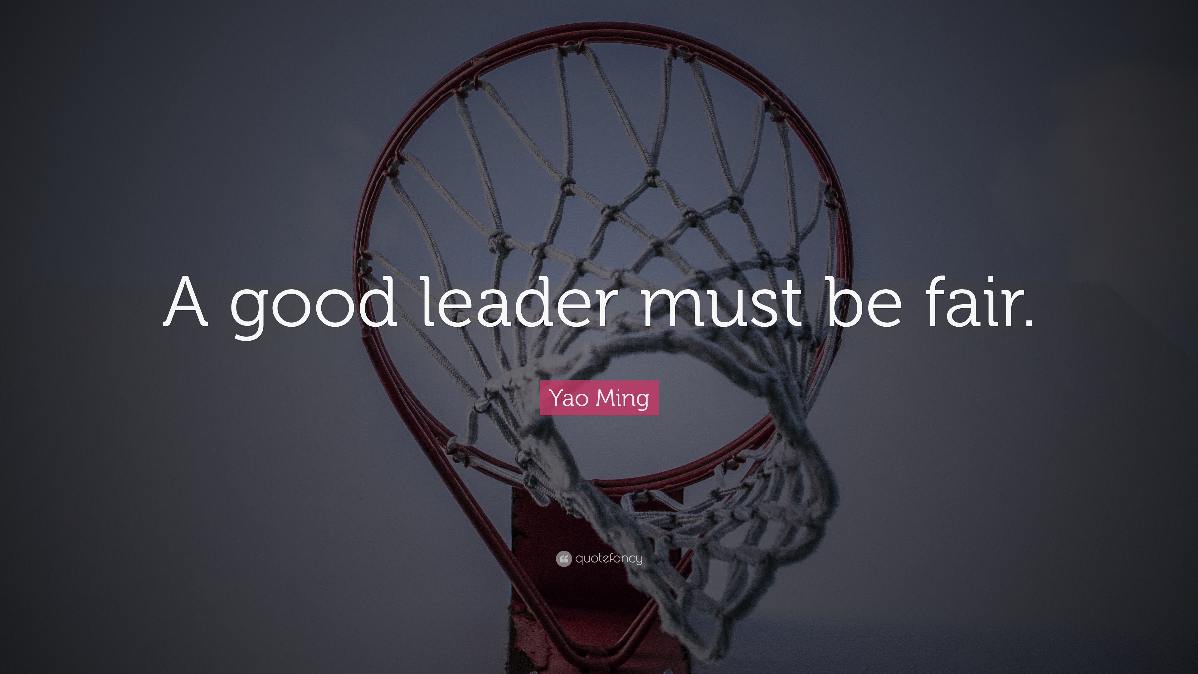 Yao Ming Quote: “A good leader must be fair.”