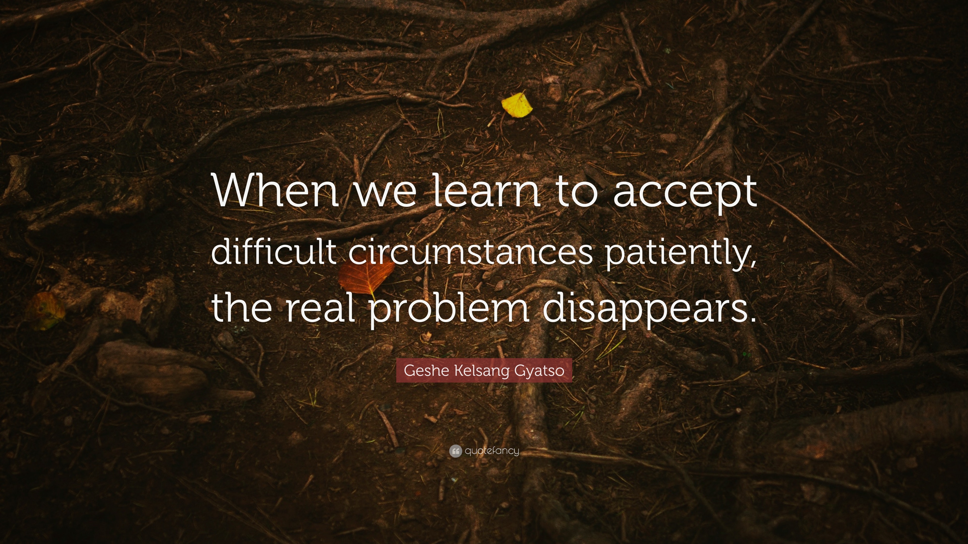 Geshe Kelsang Gyatso Quote: “When we learn to accept difficult ...