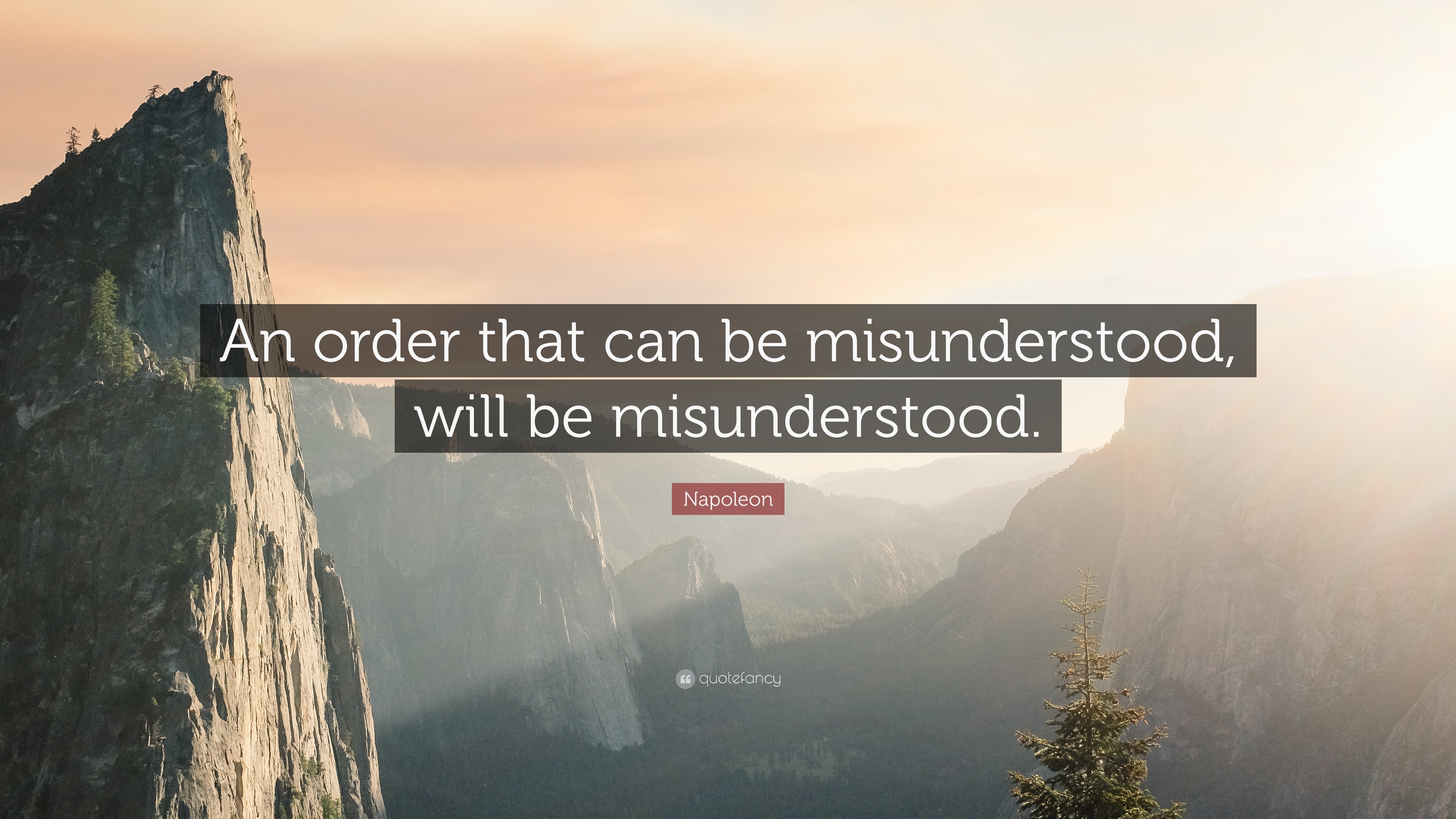 Napoleon Quote: “An order that can be misunderstood, will be ...