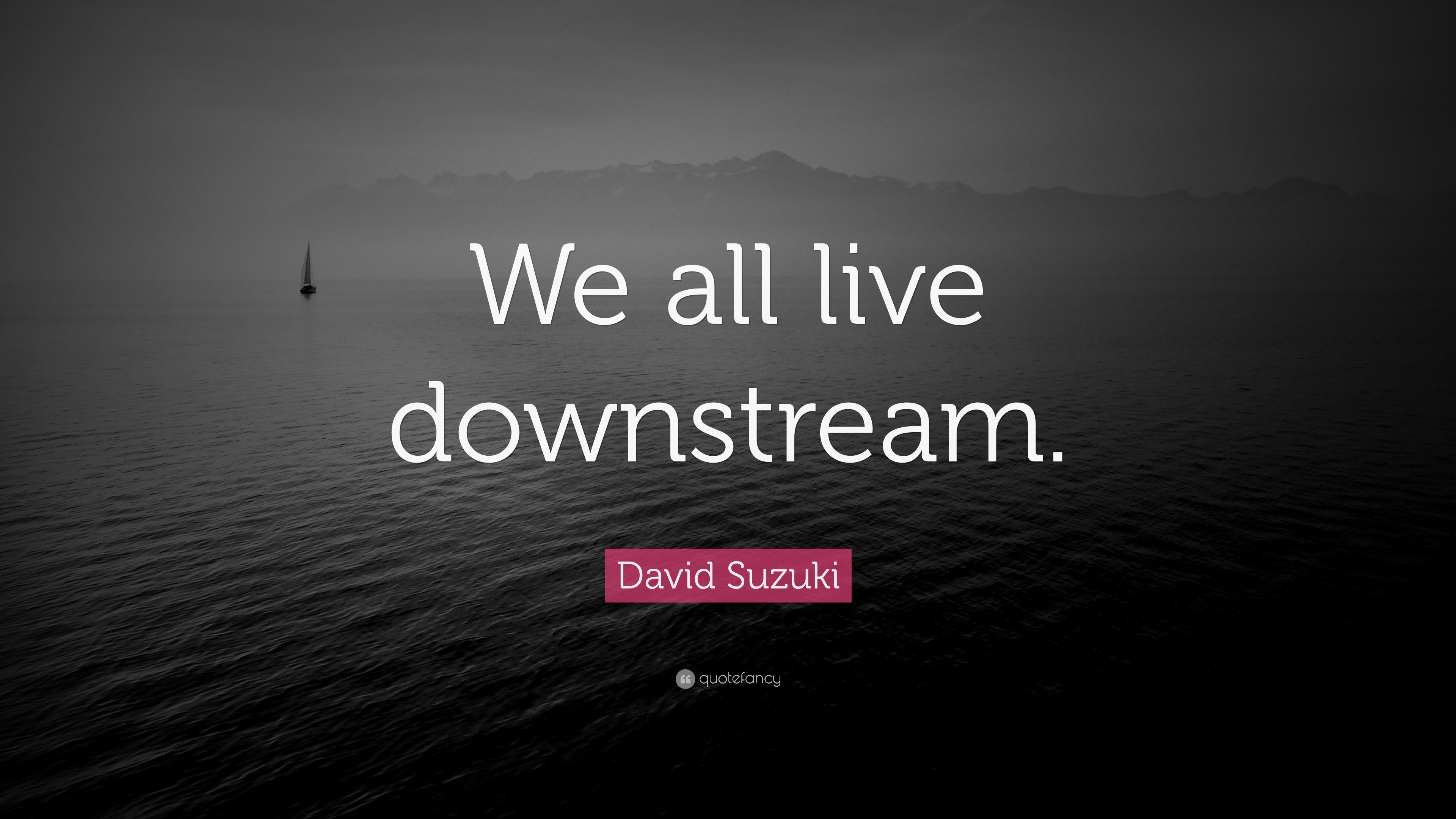 David Suzuki Quote: “We all live downstream.”