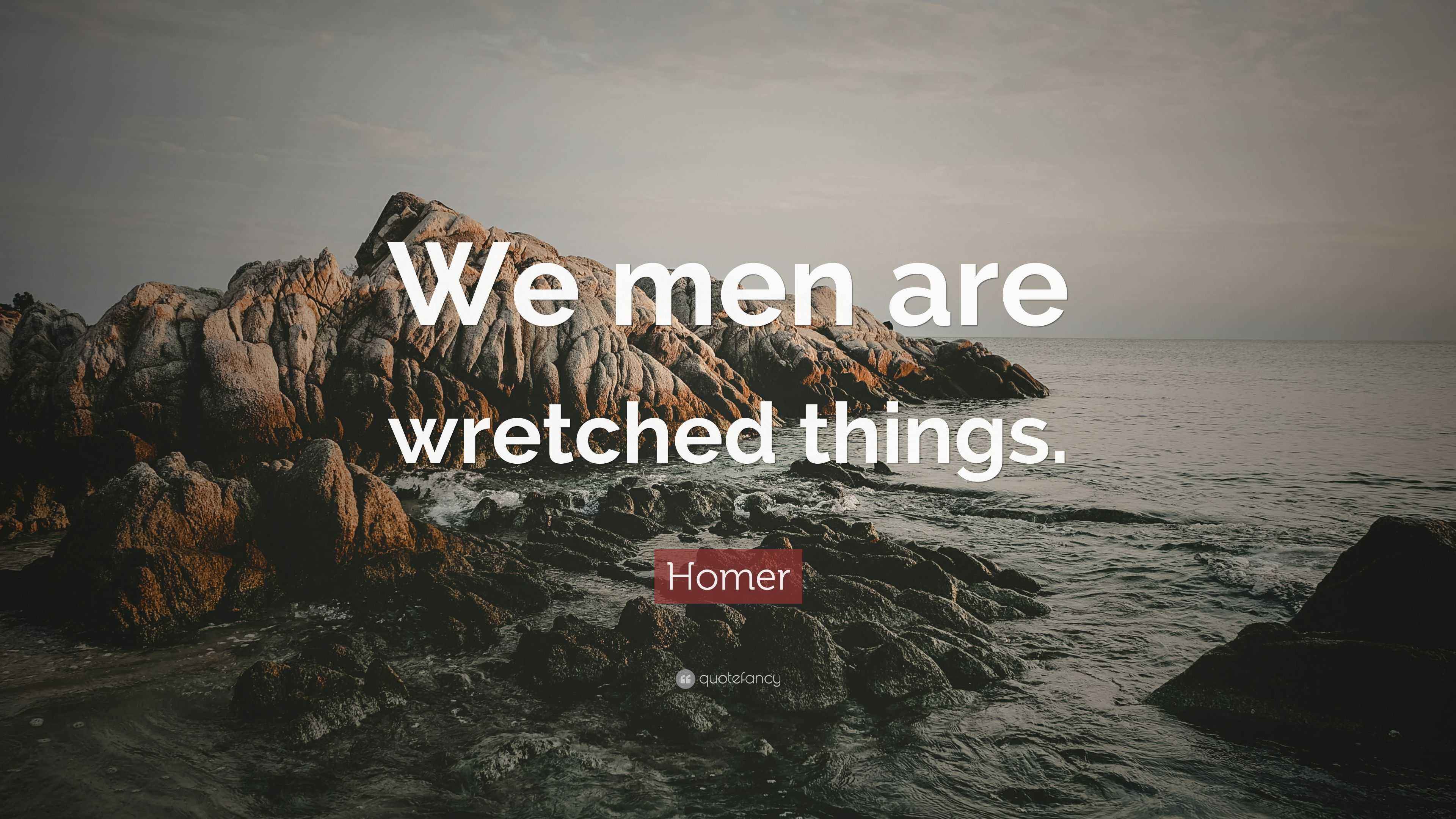 Homer Quote: “We men are wretched things.”