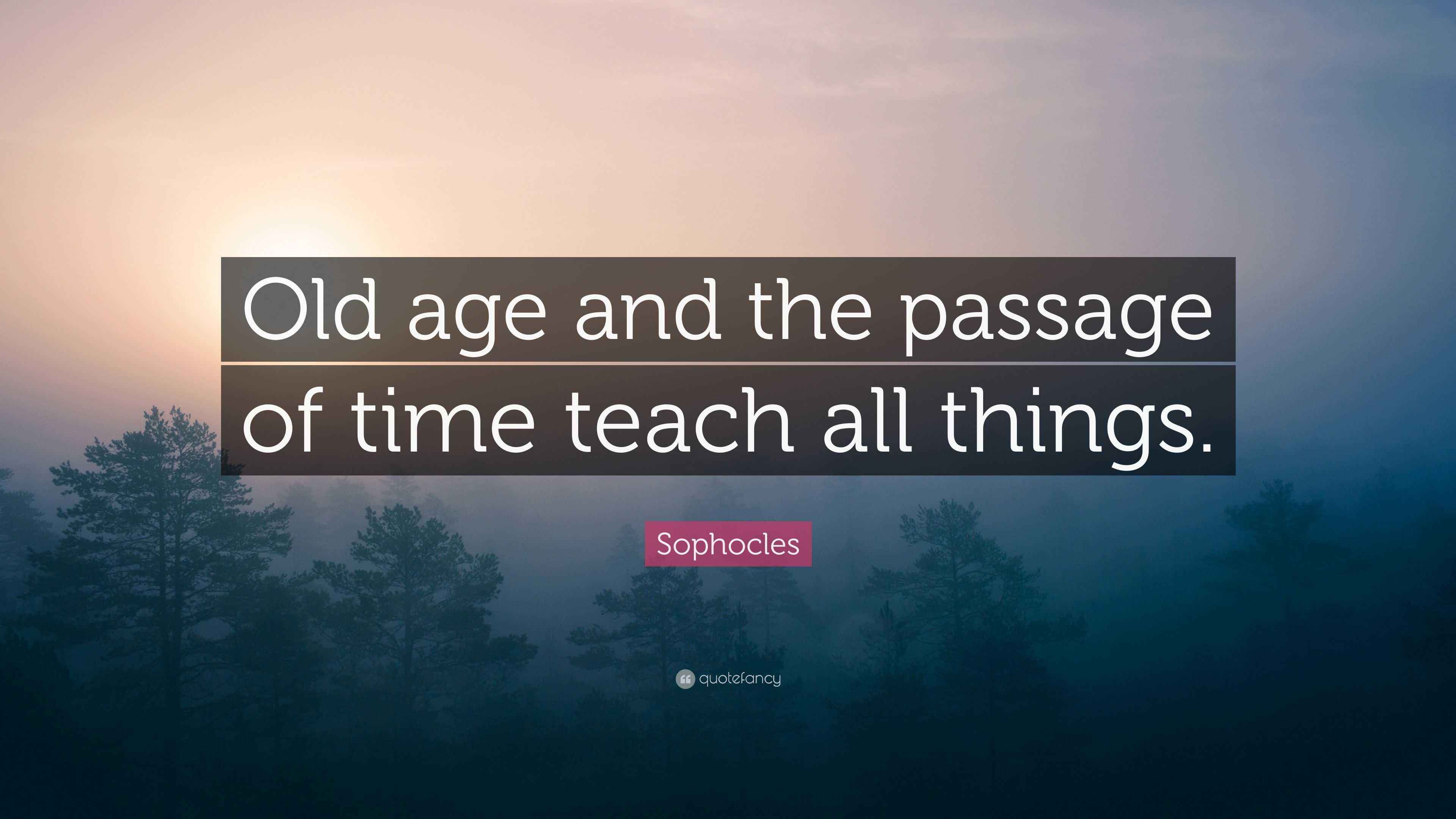 Sophocles Quote: “Old age and the passage of time teach all things.”