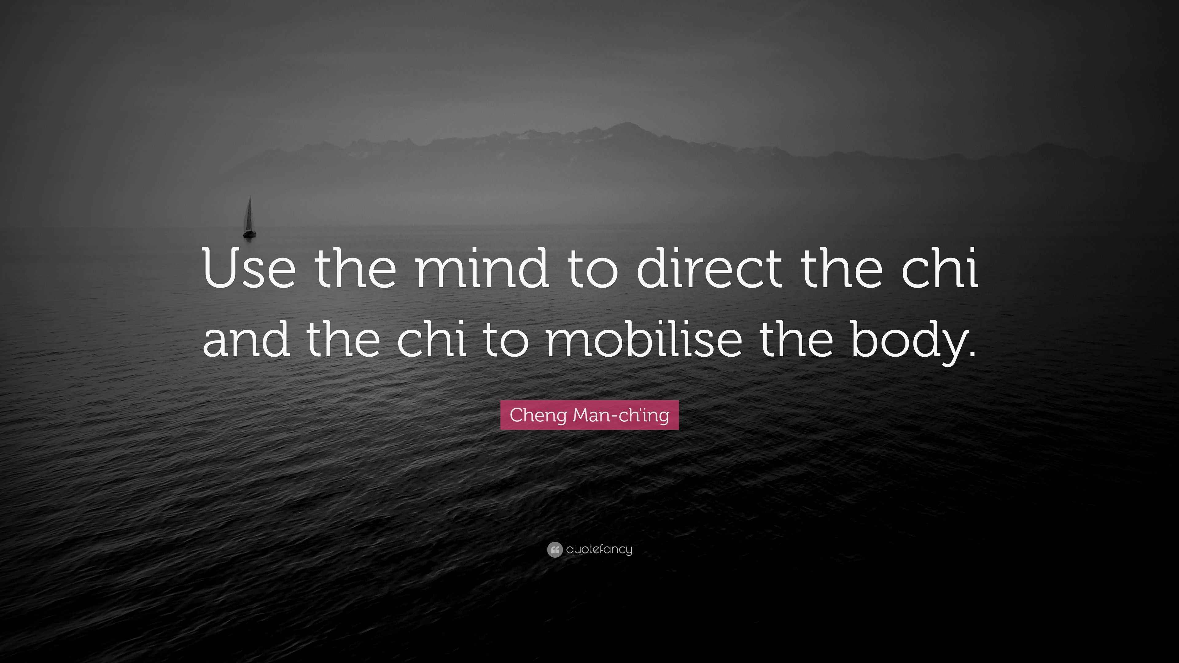 Cheng Man-ch'ing Quote: “Use the mind to direct the chi and the chi to ...