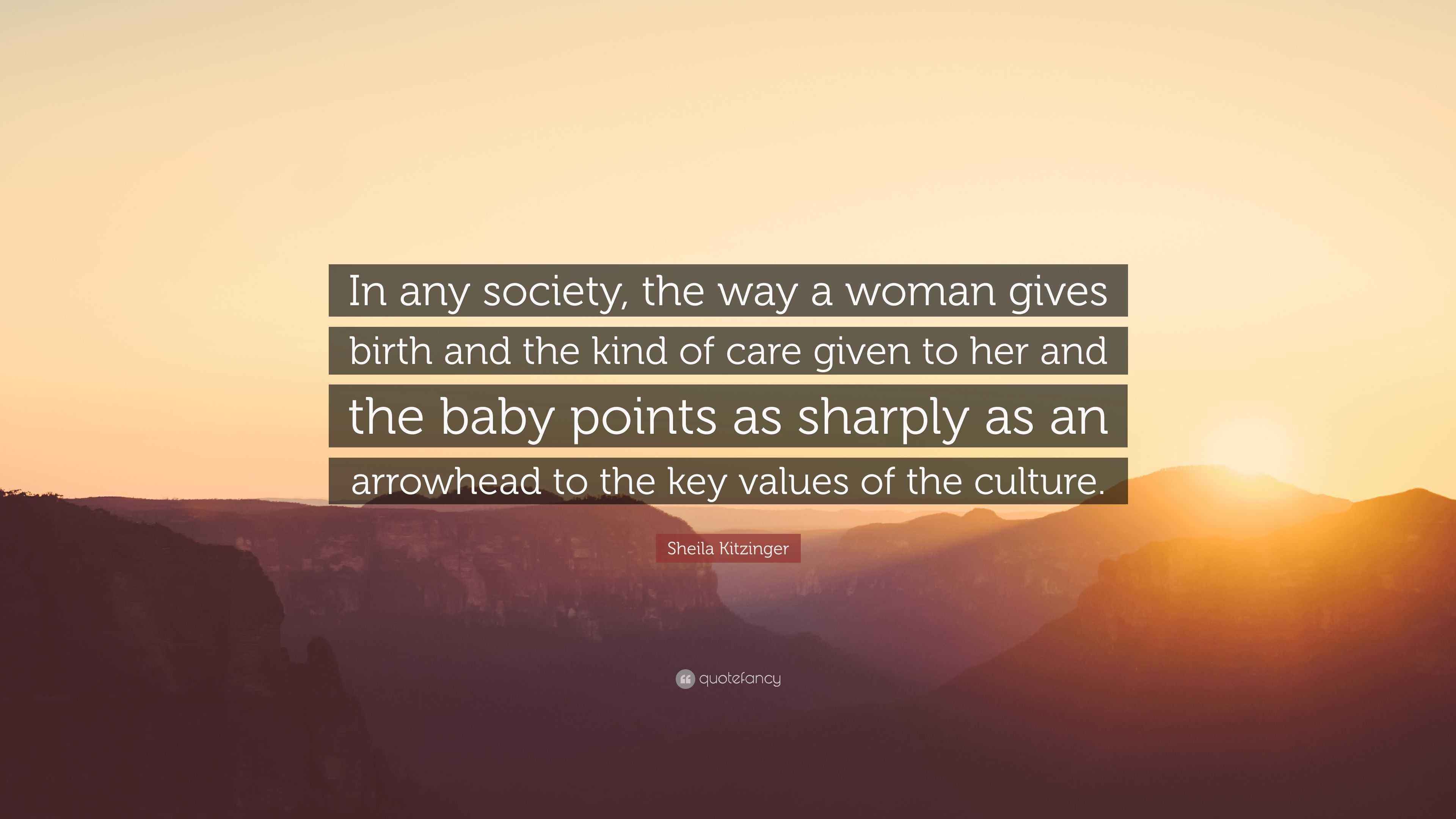 Sheila Kitzinger Quote: “In any society, the way a woman gives birth ...