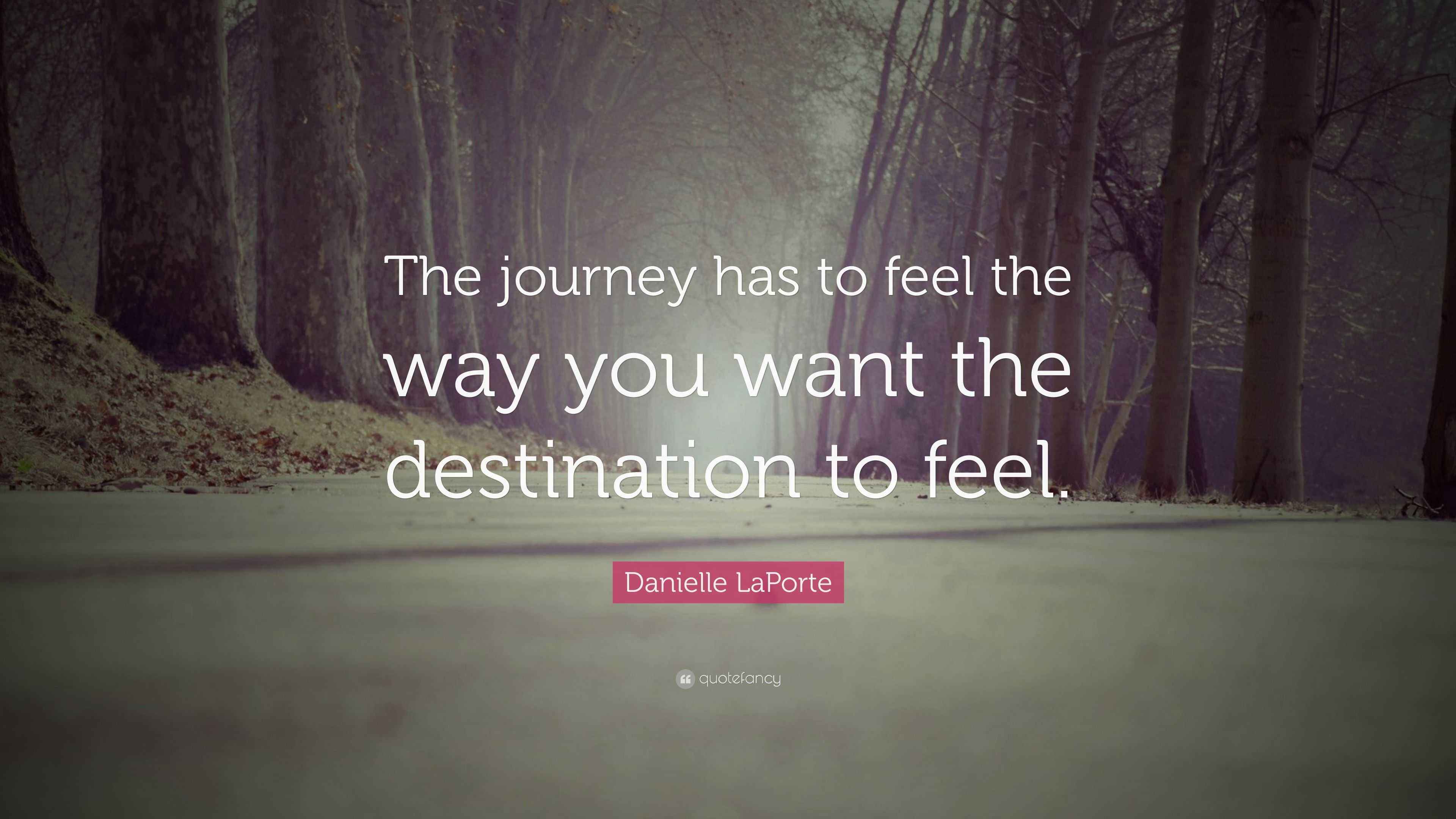 Danielle LaPorte Quote: “The journey has to feel the way you want the ...