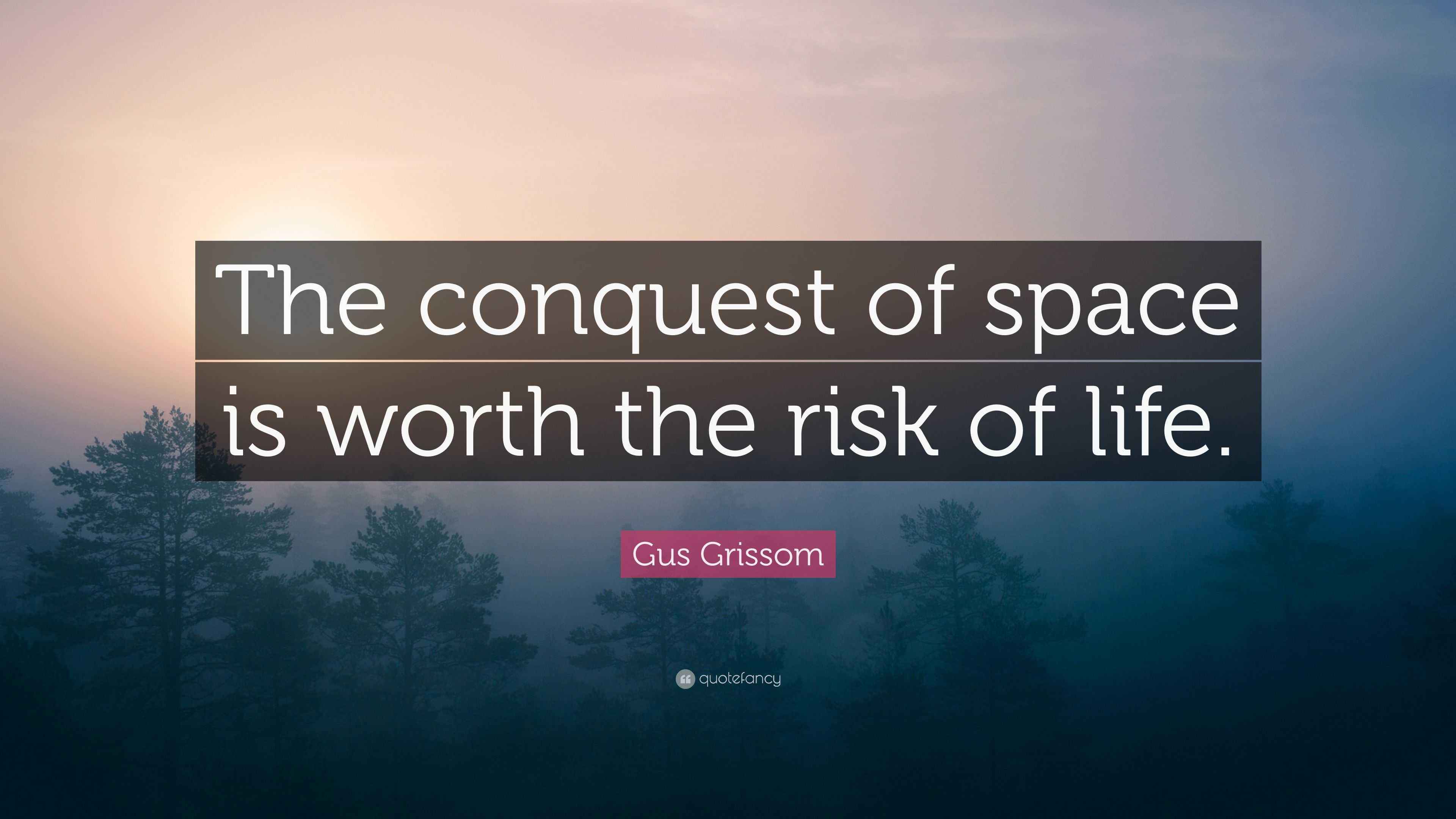 Gus Grissom Quote: “The conquest of space is worth the risk of life.”