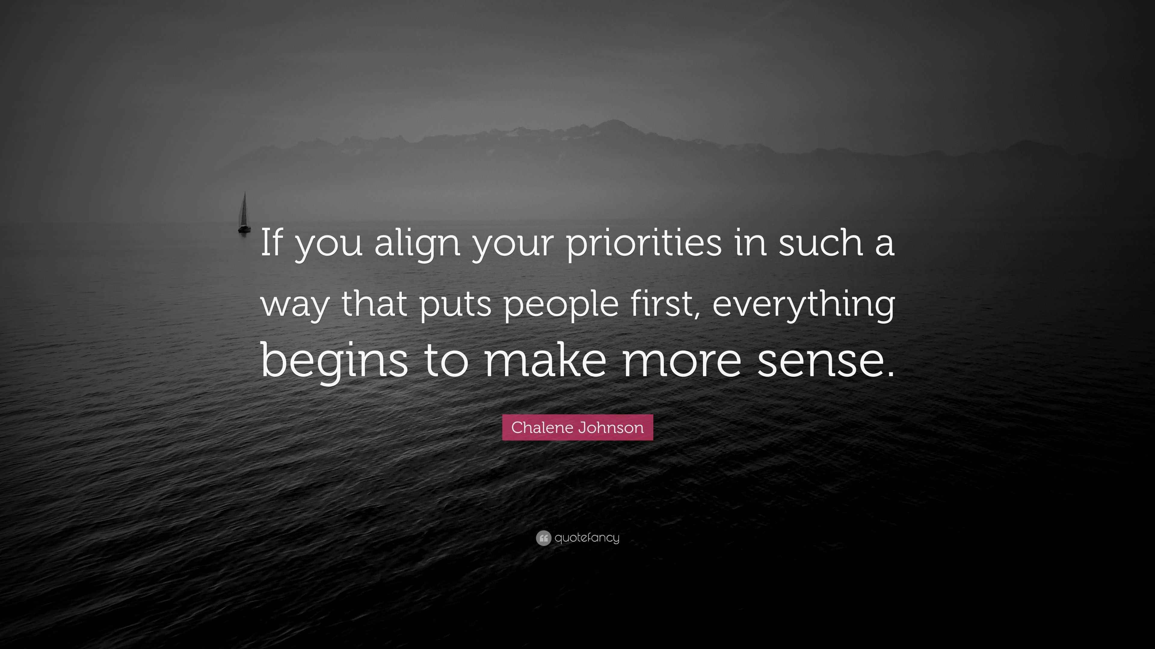 Chalene Johnson Quote: “If you align your priorities in such a way that ...