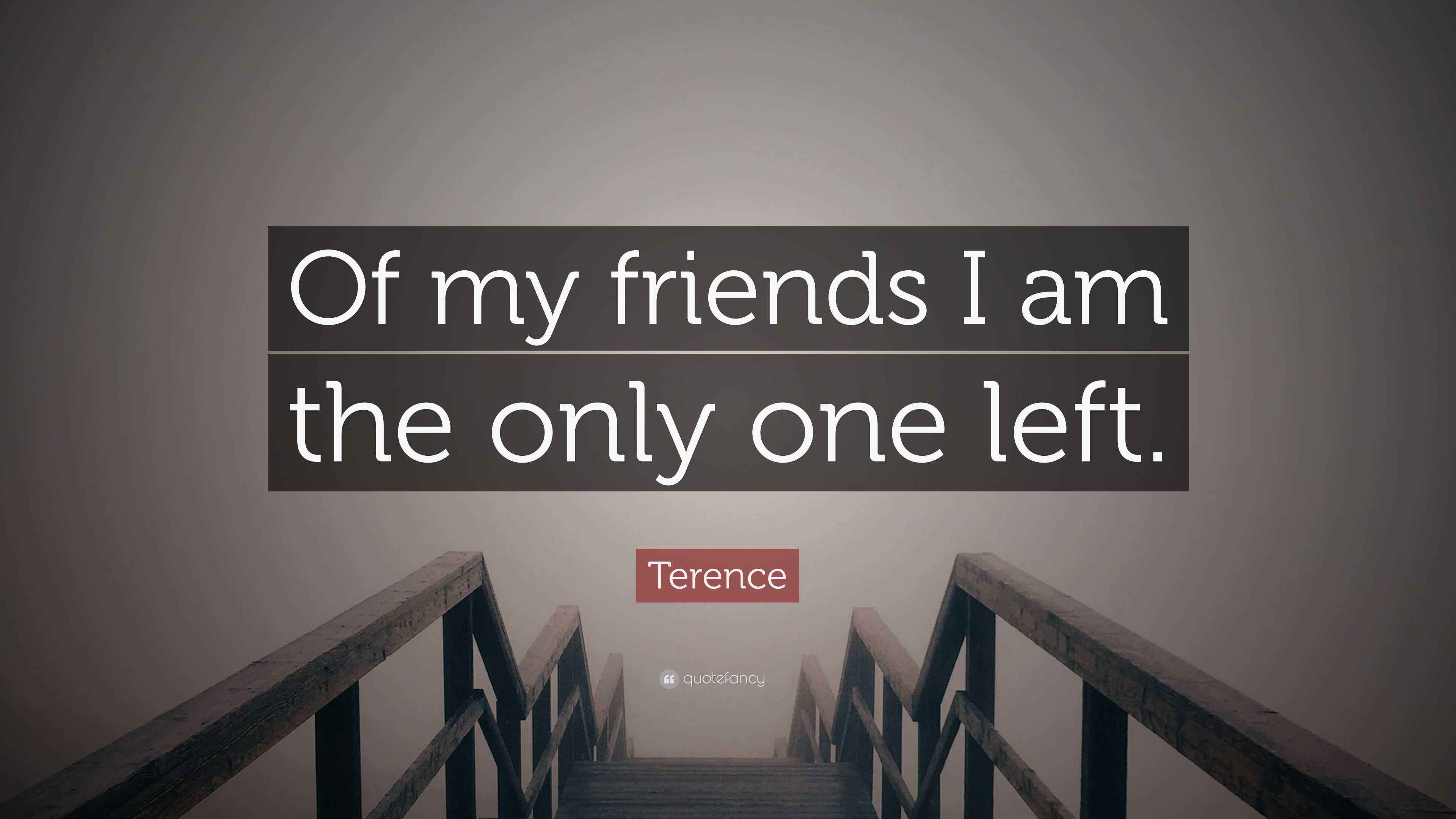Terence Quote: “Of my friends I am the only one left.”