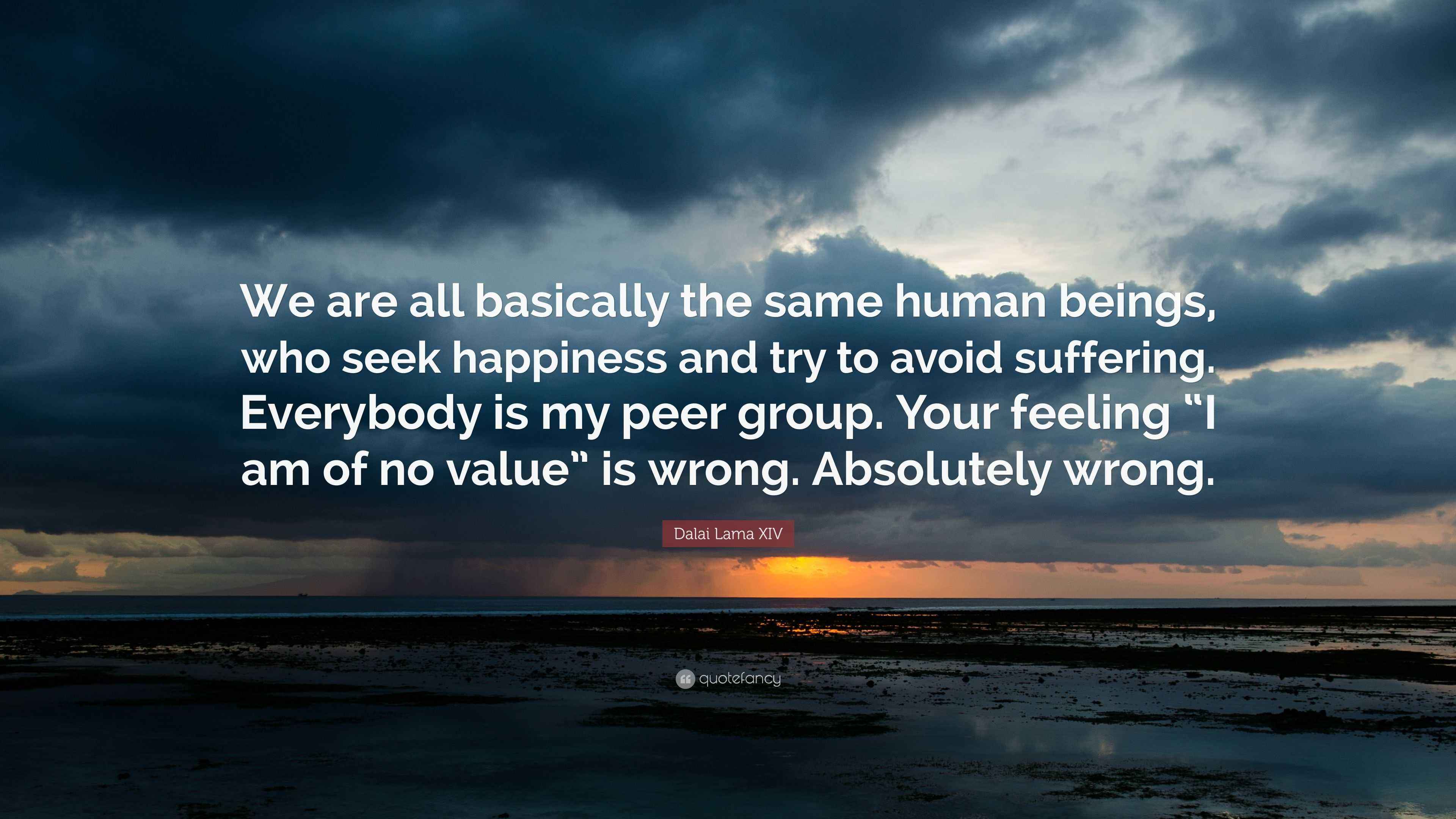 Dalai Lama XIV Quote: “We are all basically the same human beings, who ...
