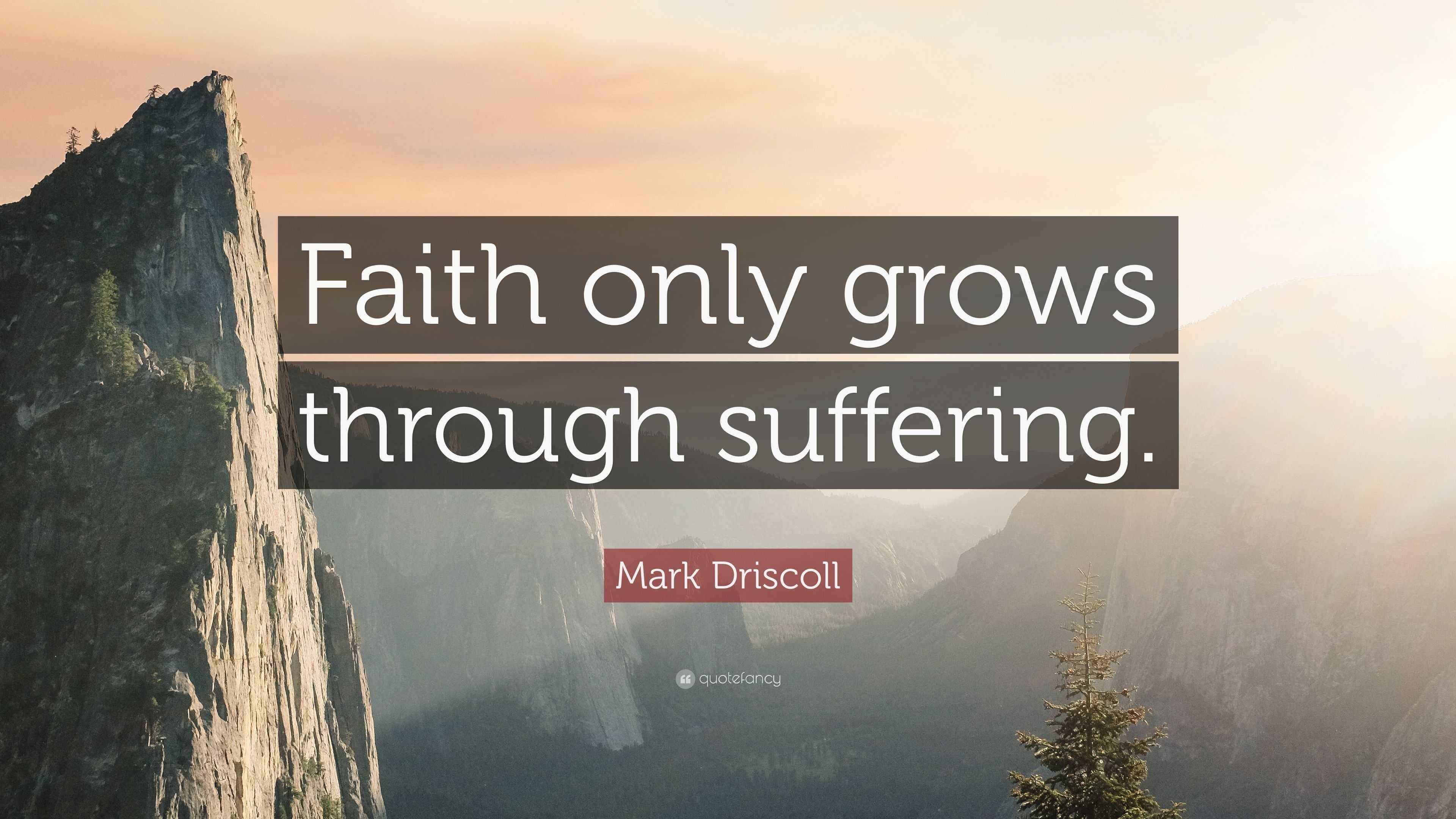 Mark Driscoll Quote: “Faith only grows through suffering.”