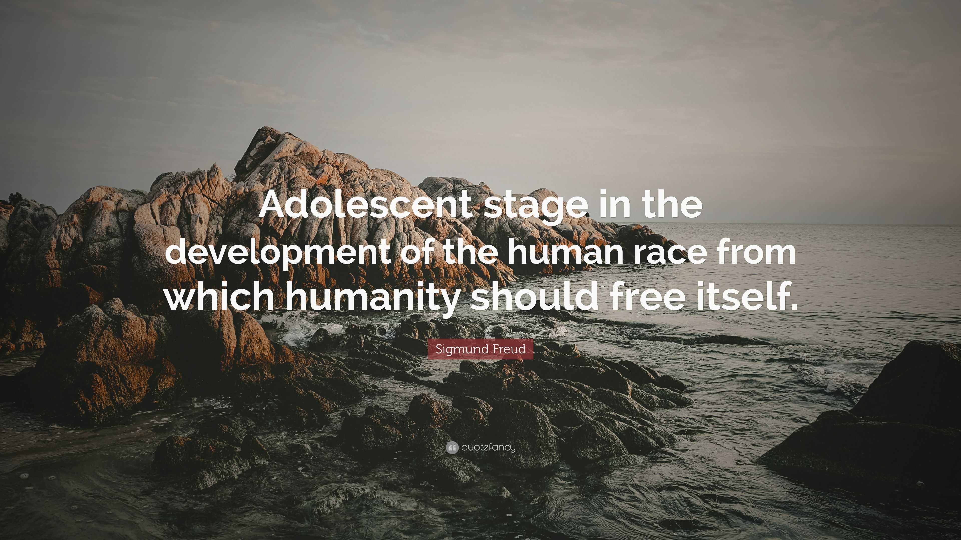 Sigmund Freud Quote: “Adolescent stage in the development of the human ...