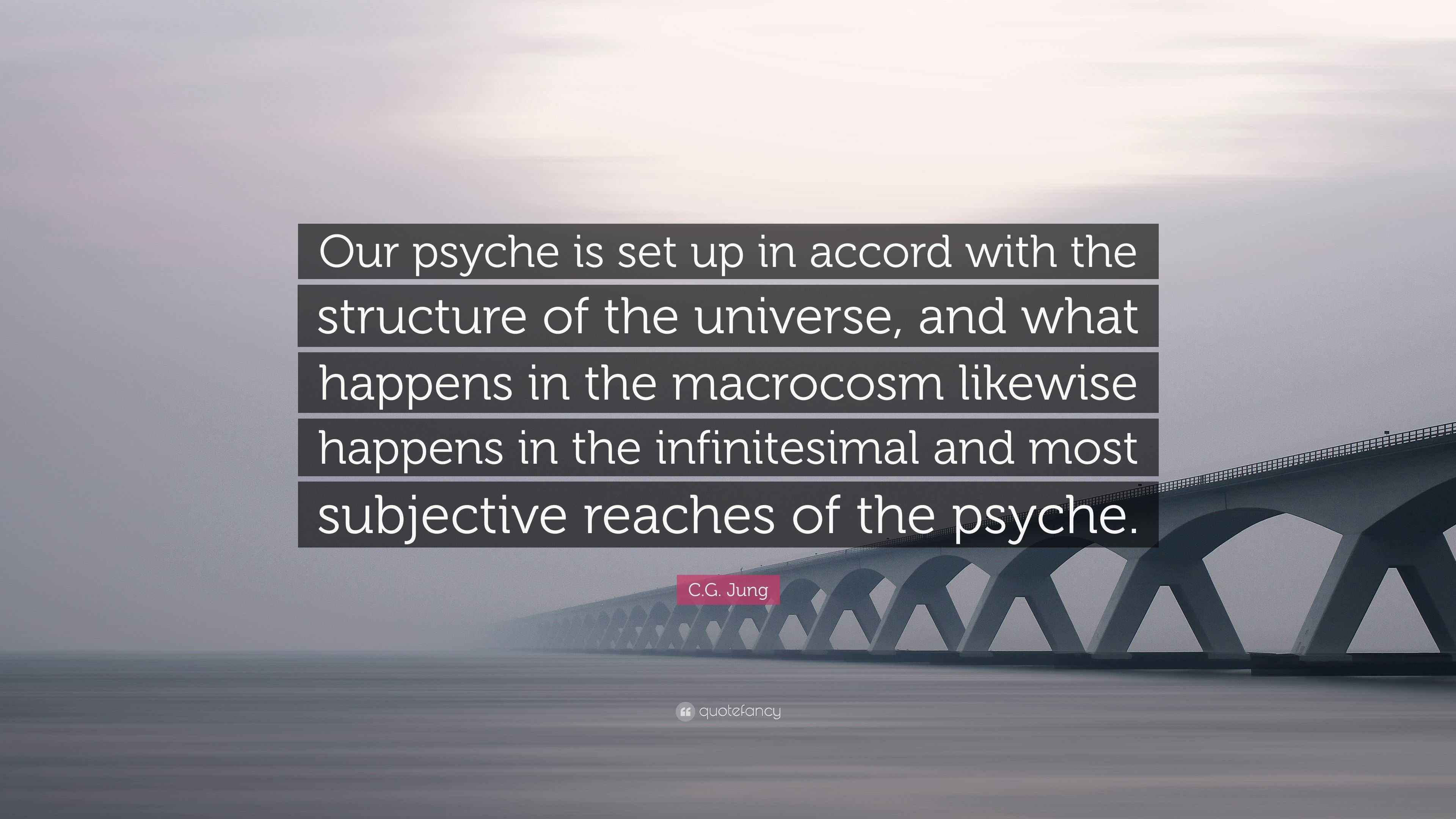 C.G. Jung Quote: “Our psyche is set up in accord with the structure of ...