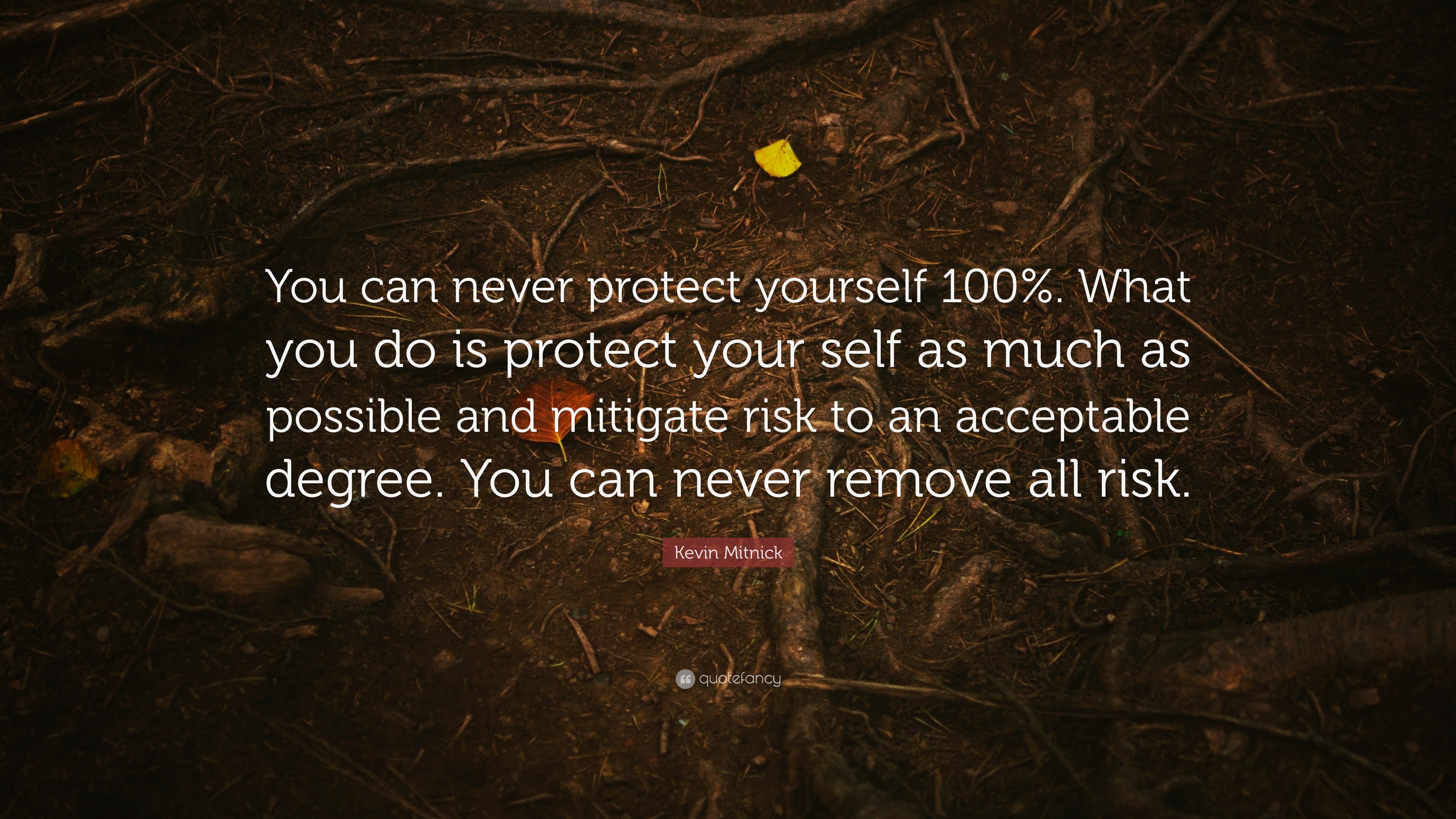 Kevin Mitnick Quote: “You can never protect yourself 100%. What you do ...