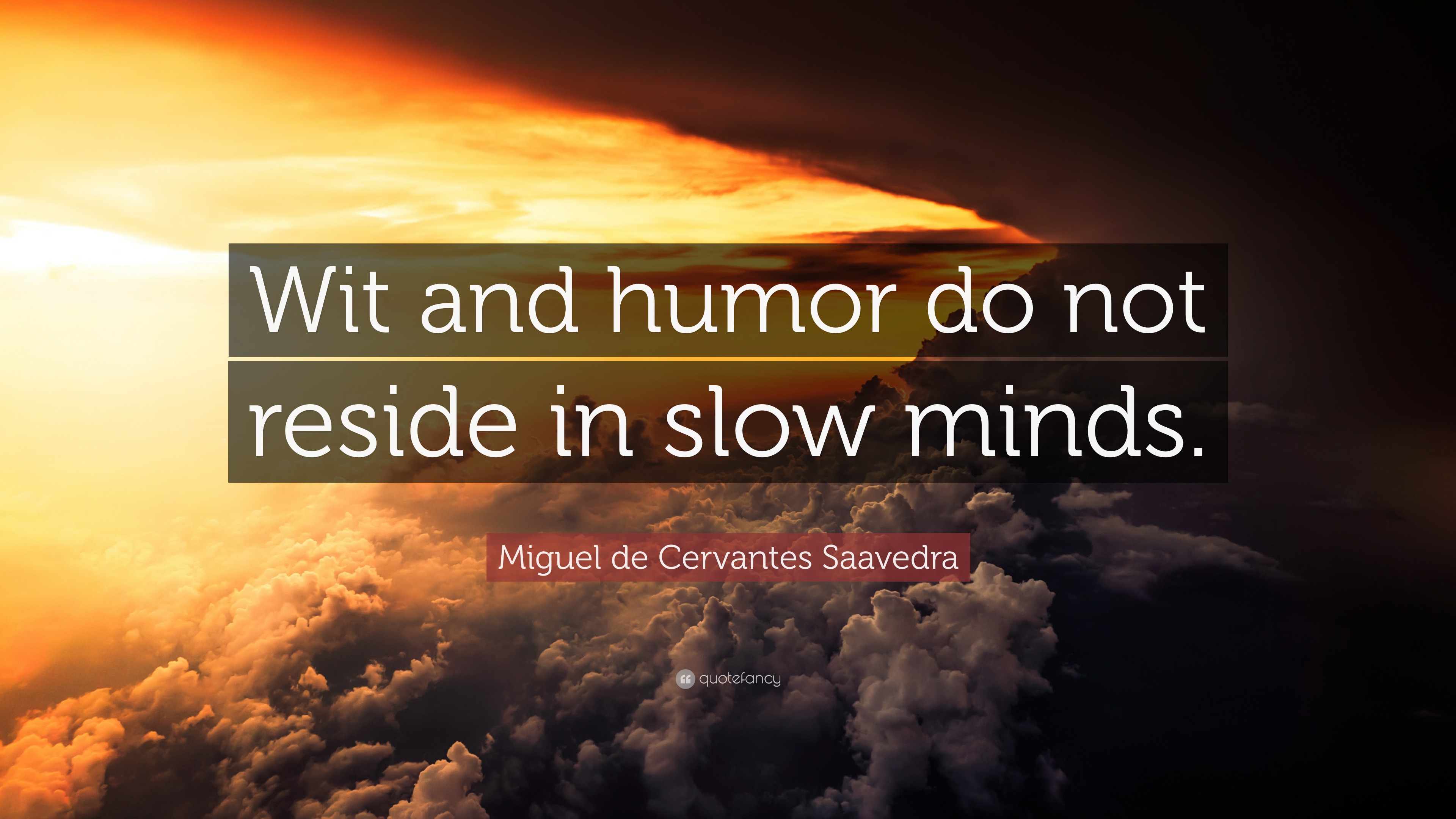 Miguel de Cervantes Saavedra Quote: “Wit and humor do not reside in ...
