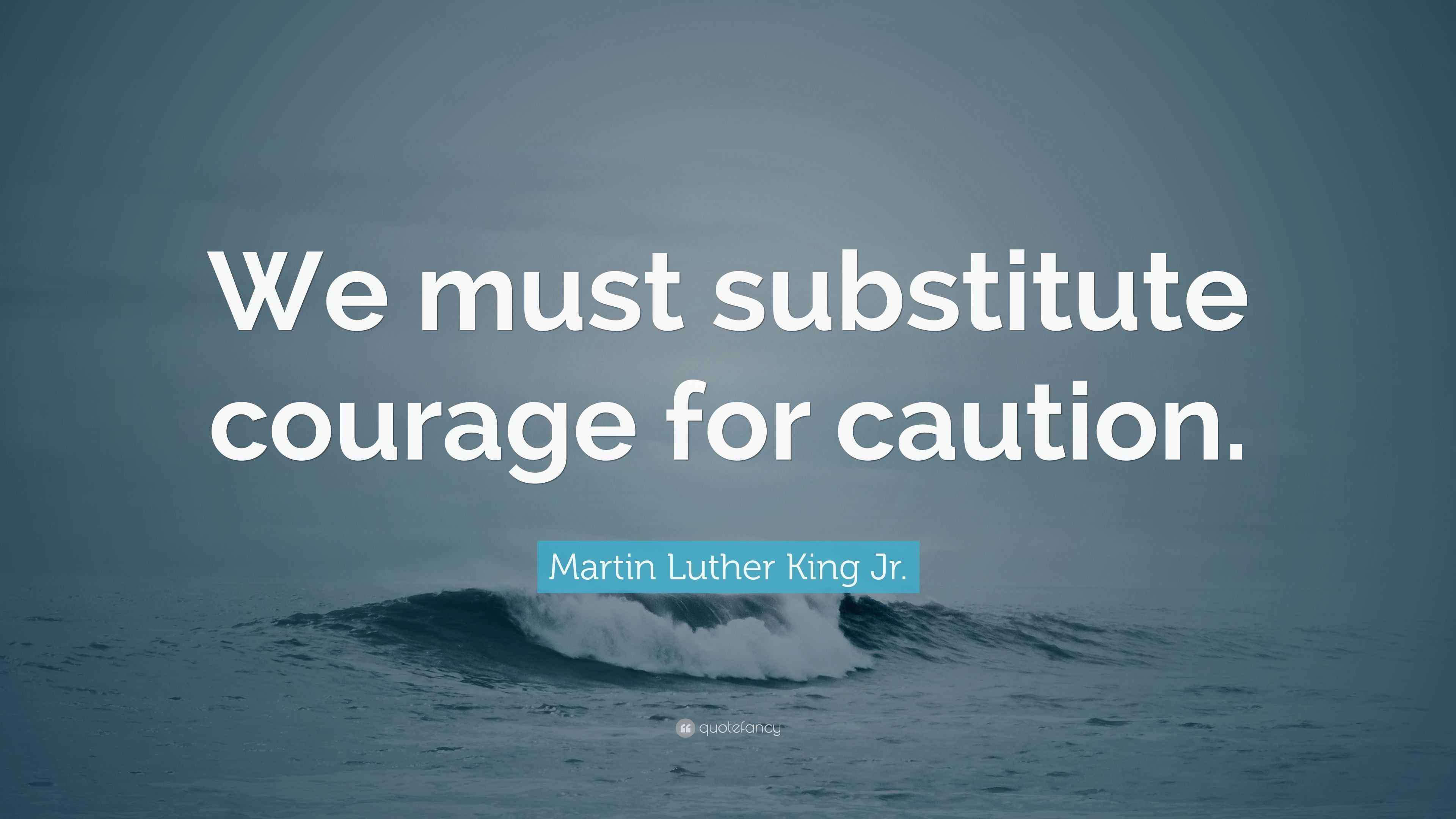 Martin Luther King Jr. Quote: “We must substitute courage for caution.”