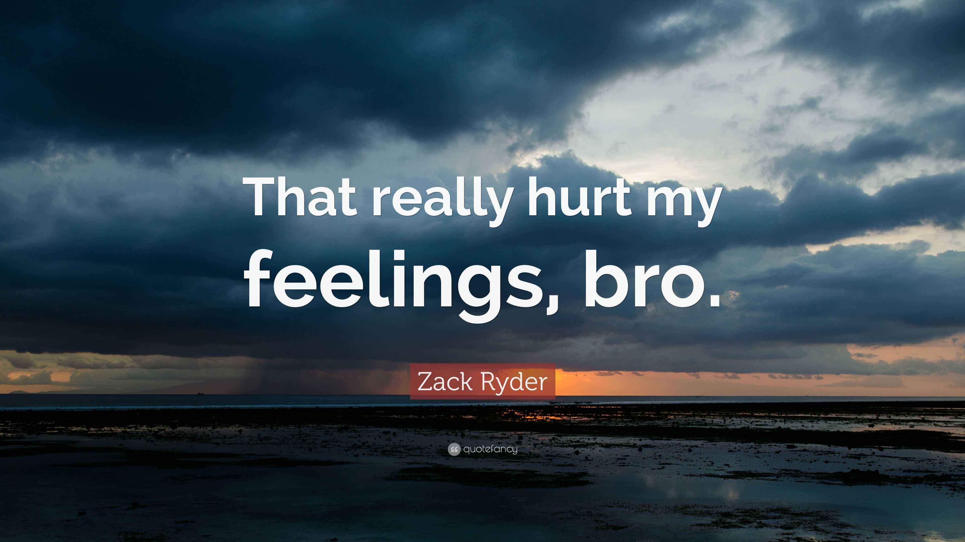 Zack Ryder Quote: “That really hurt my feelings, bro.”