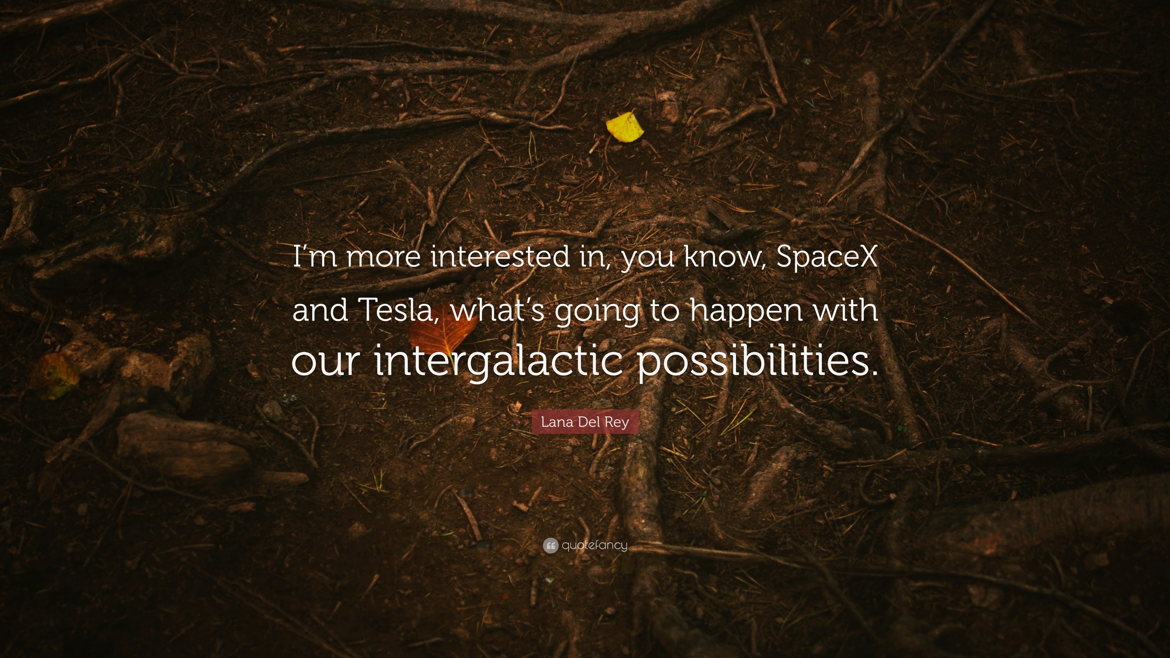 Lana Del Rey Quote: “I’m more interested in, you know, SpaceX and Tesla ...
