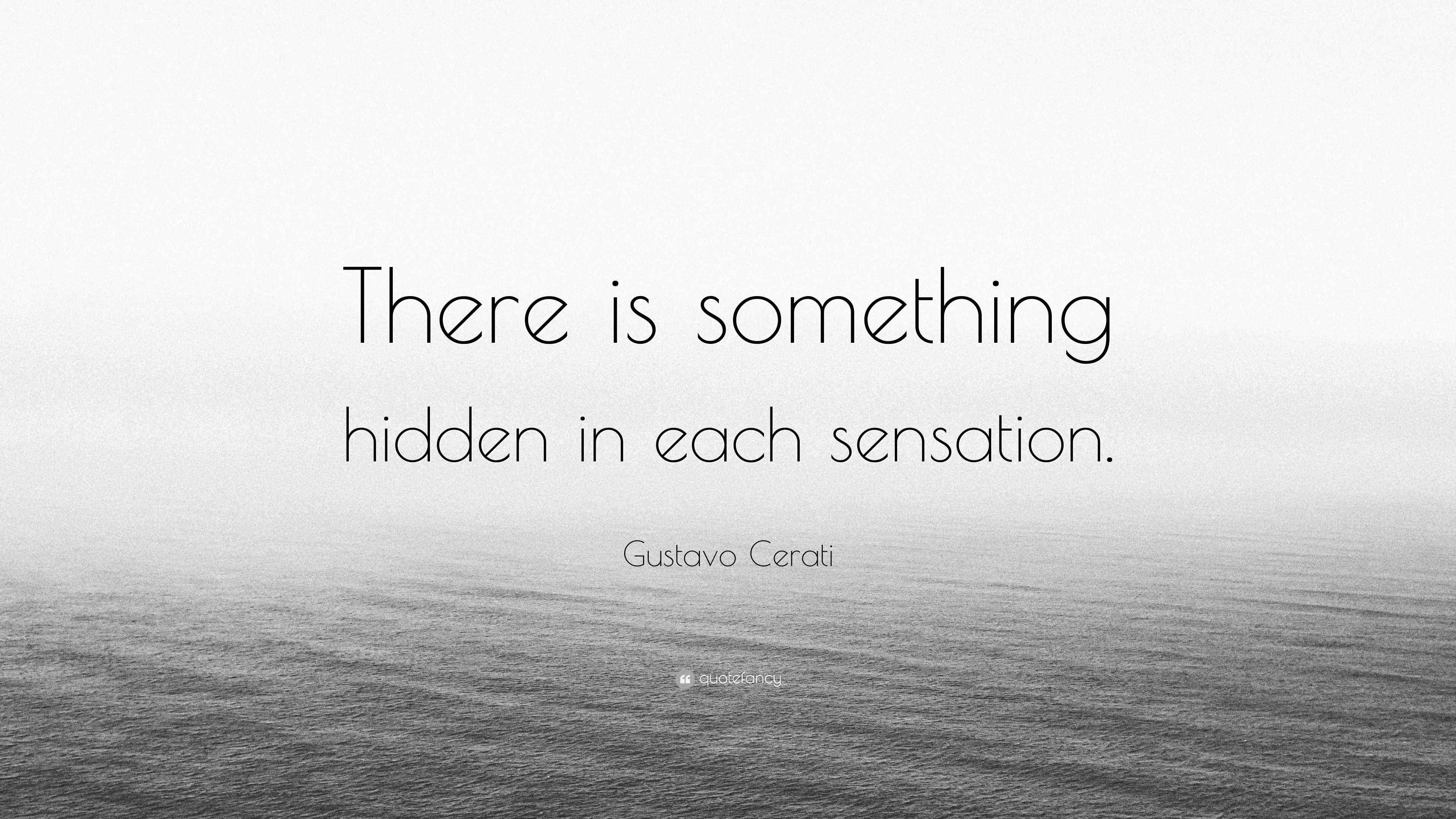 Gustavo Cerati Quote: “There is something hidden in each sensation.”