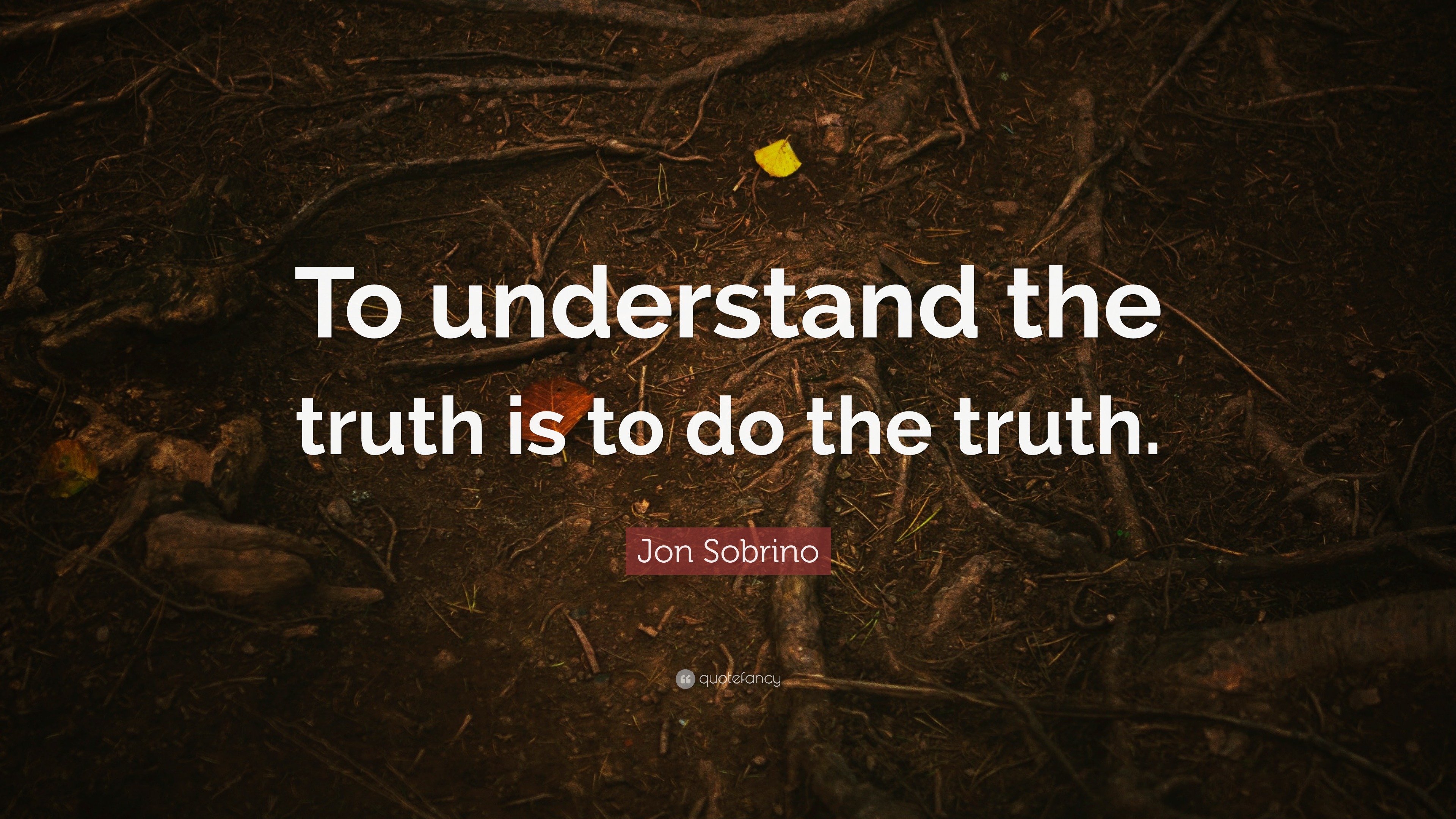 Jon Sobrino Quote: “To understand the truth is to do the truth.”