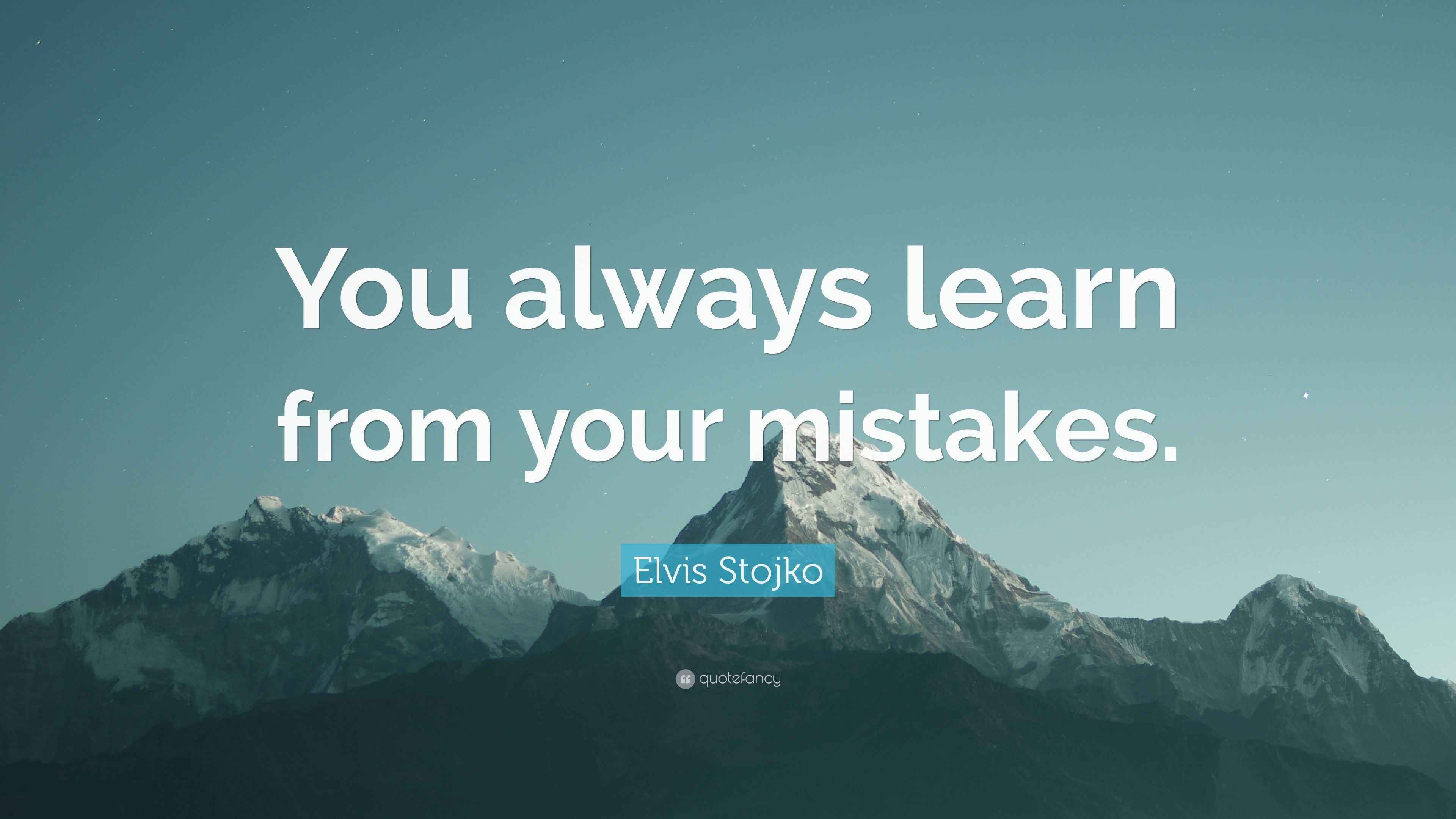 Elvis Stojko Quote: “You always learn from your mistakes.”